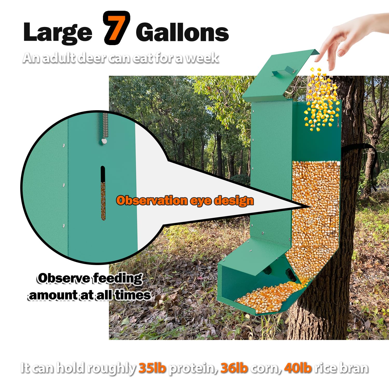 Metal Deer Feeder Snapklik.co : Deer Tree Protein Feeder, 60 Pounds ...