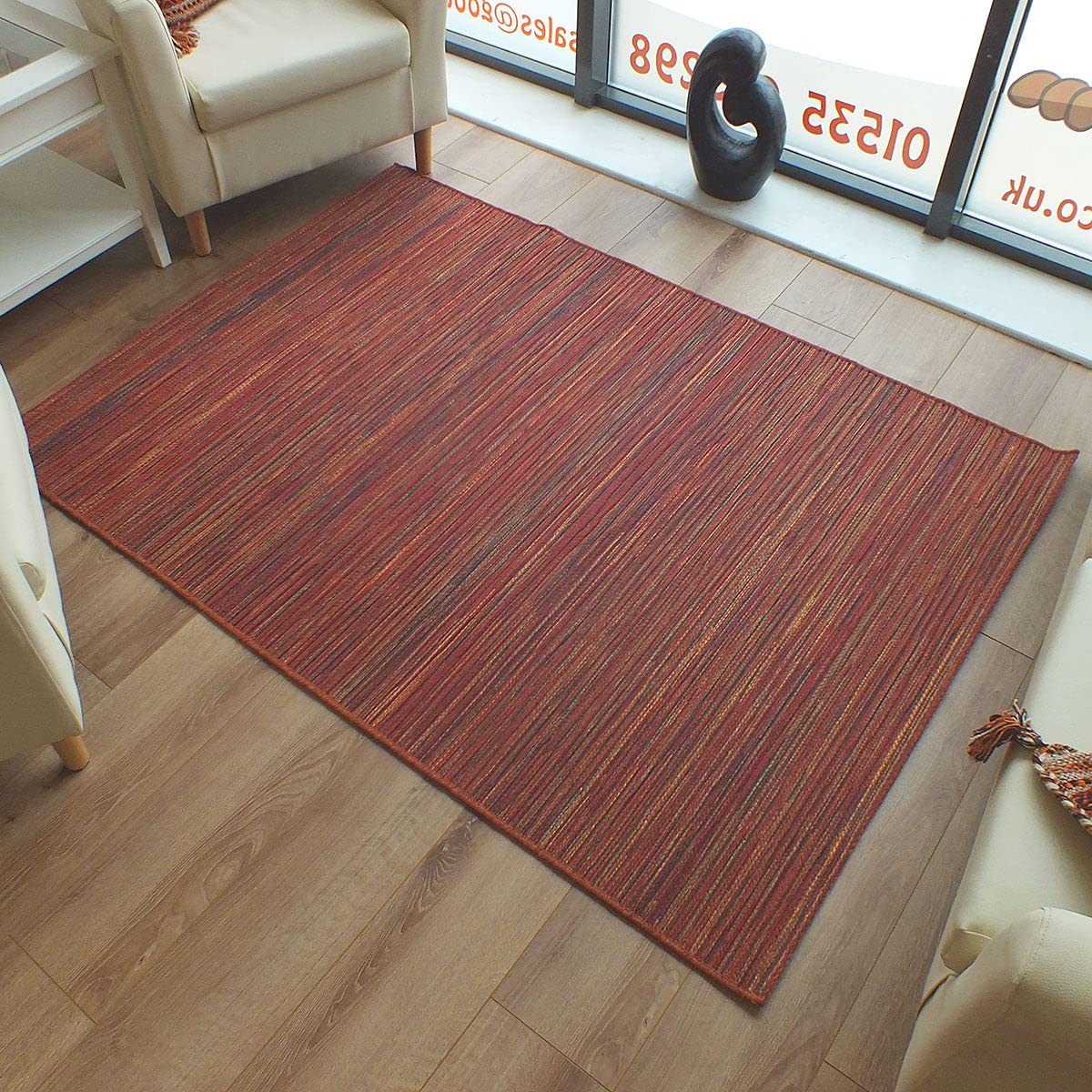 Brighton Flatweave Indoor And Outdoor Use 98122-1000 Red Rug 1.6m x 2 ...