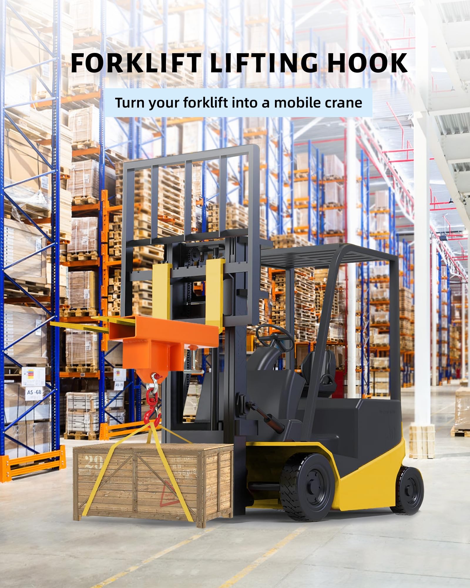 Snapklik.com : GARVEE Forklift Lifting Hook Attachment, 2200lbs ...