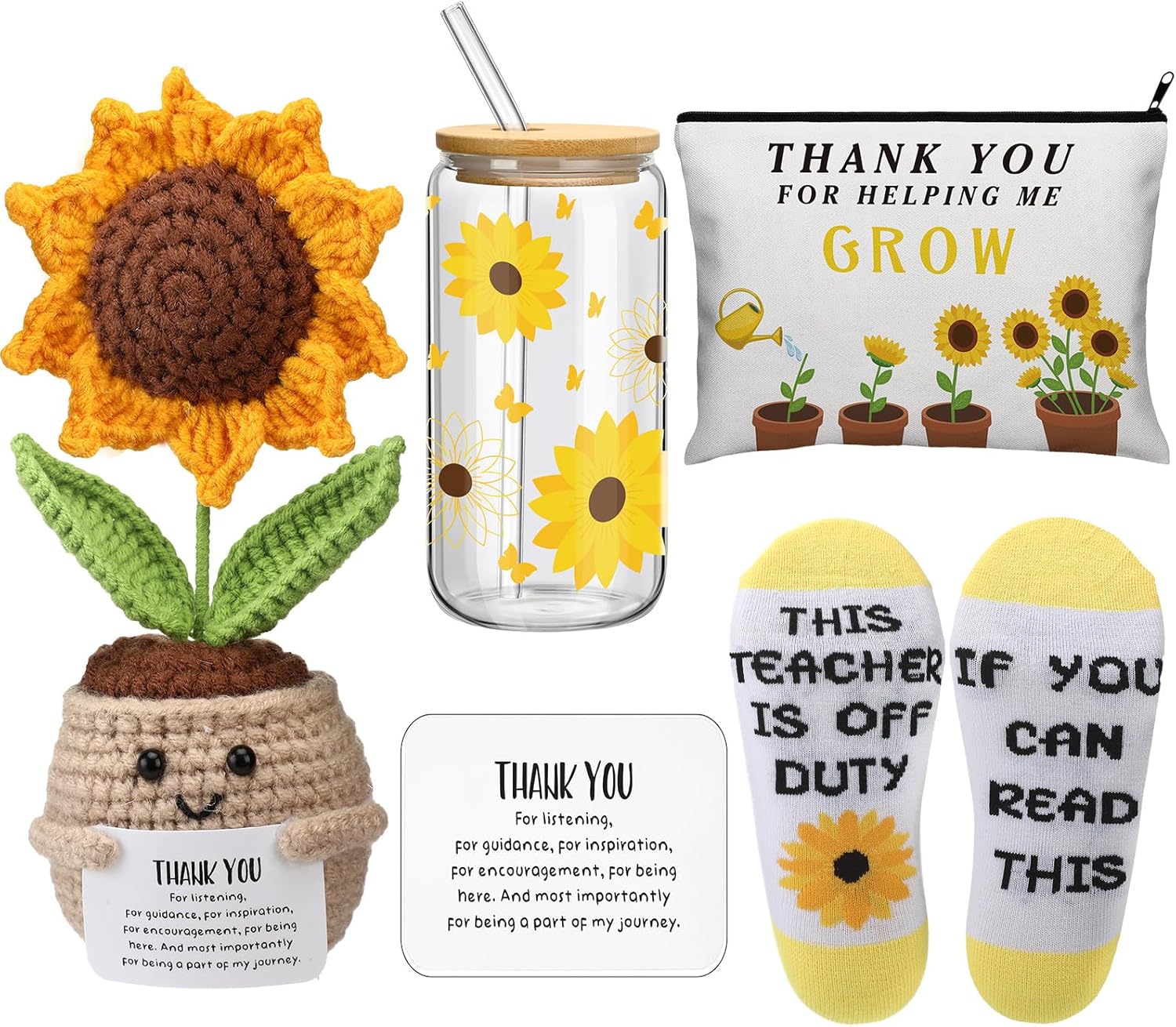 Amazon.com: Boao 4 Pcs Teacher Appreciation Gift Sunflower Gifts for ...