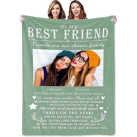 Amazon.com: Lcyawer Personalized Best Friend Blanket with Photos and ...