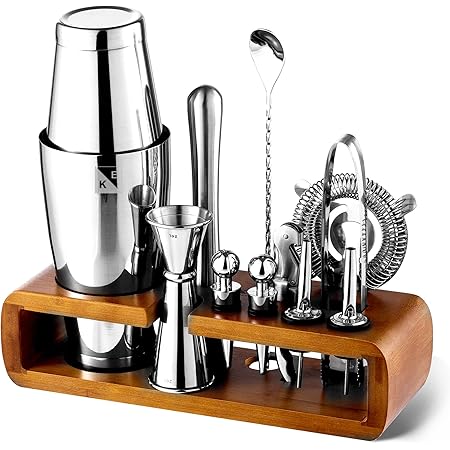 Amazon.com: Mixology Bartender Kit: 10-Piece Bar Tool Set with Stylish Bamboo Stand | Perfect ...