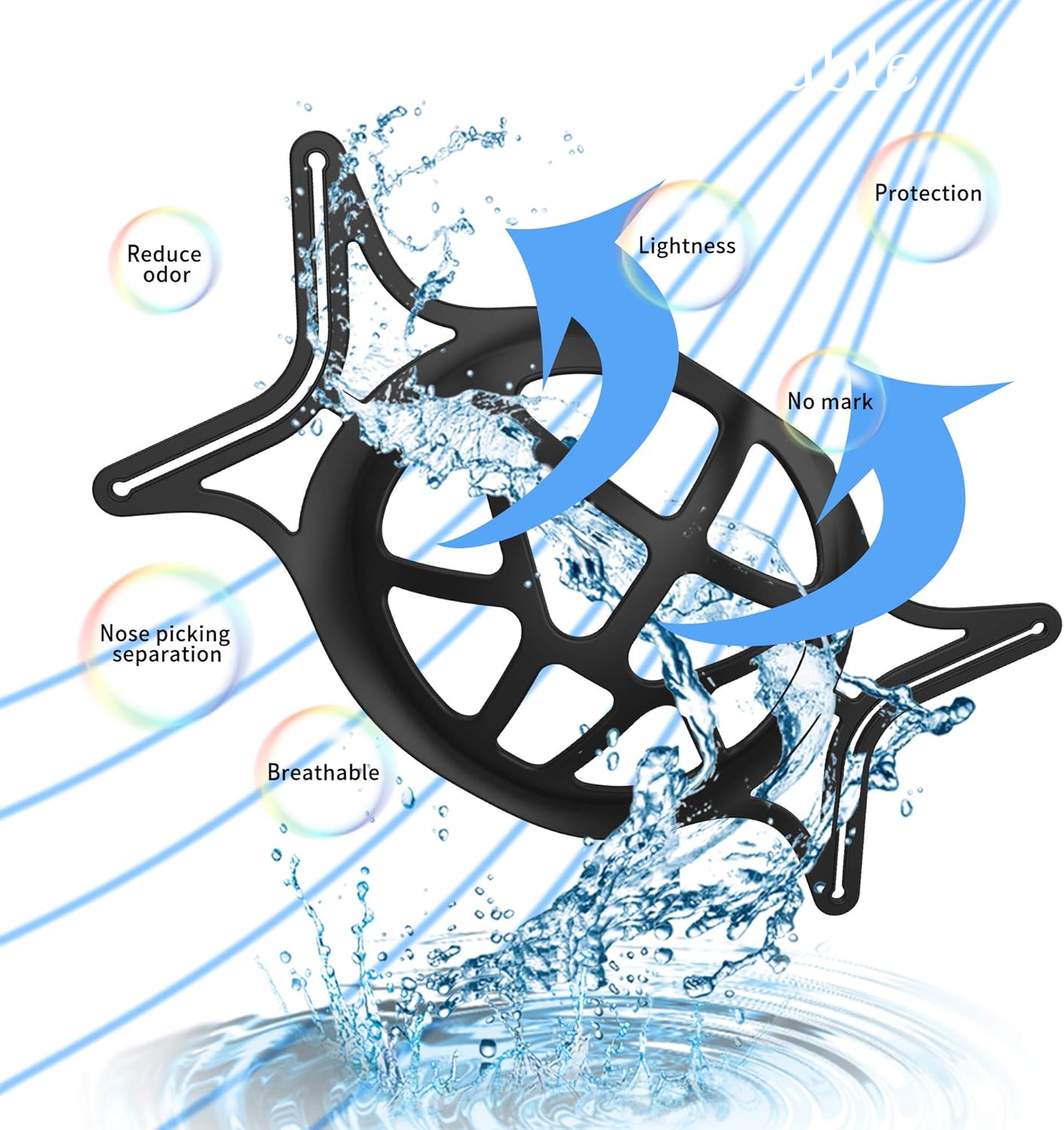 3D Face Mask Support Frame, Mask Frame, Face Inserts For Masks Silicone ...