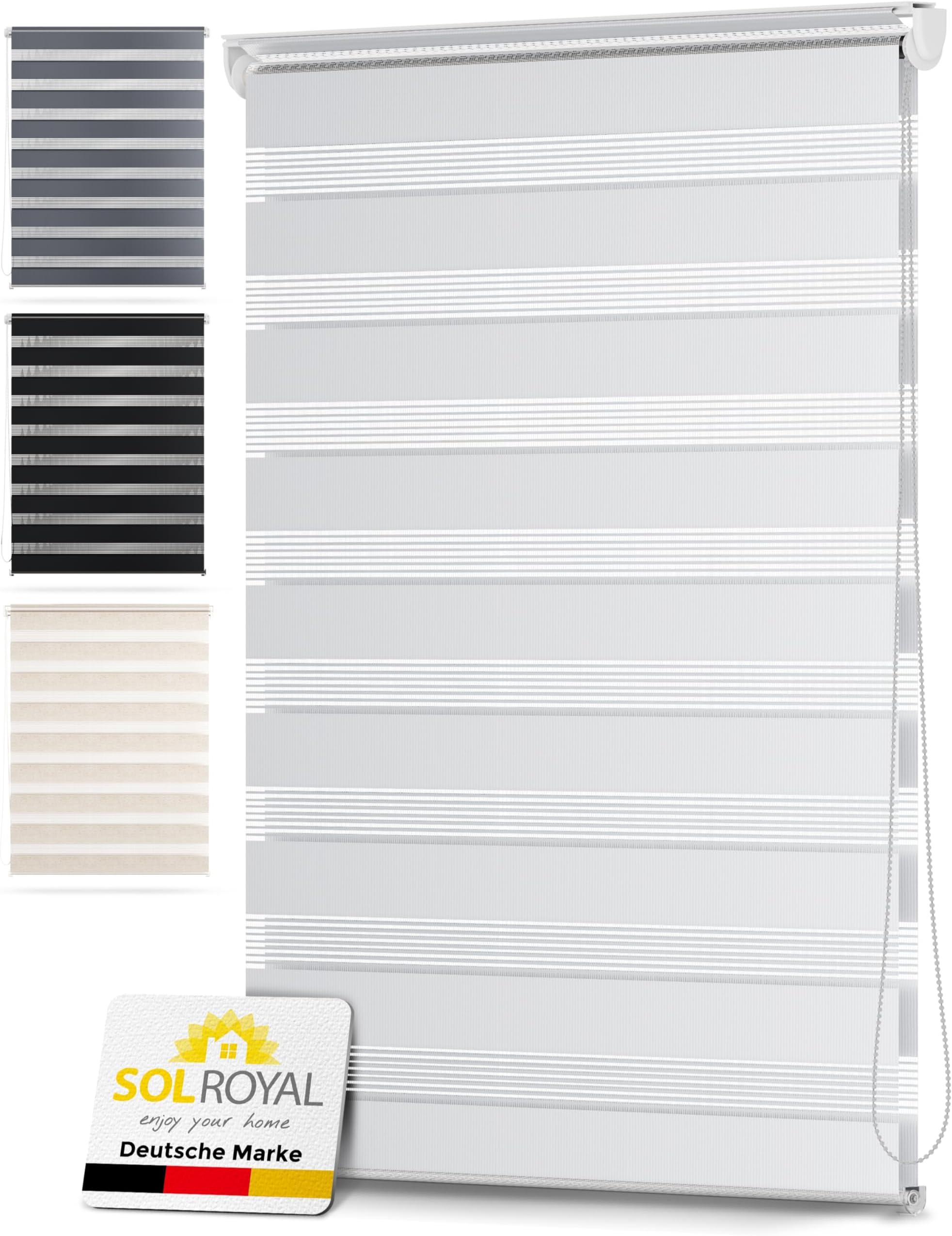 Amazon.de: Sol Royal Doppelrollo 90 cm breit DL2 – Doppelrollo Klemmfix ...