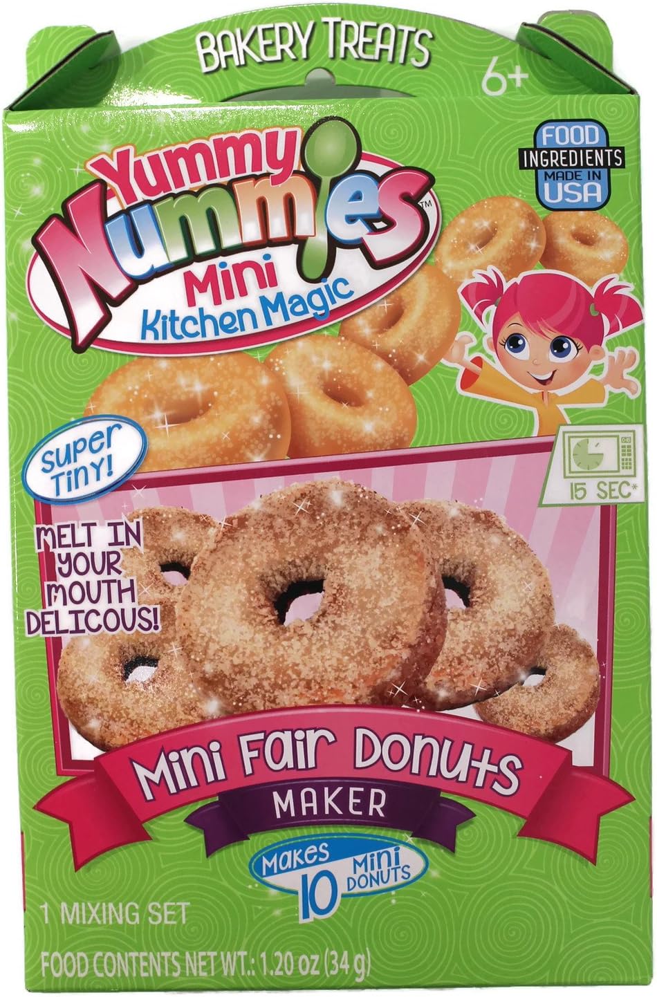 Amazon.com: Yummy Nummies Mini Kitchen Mini Fair Donuts Maker : Toys ...