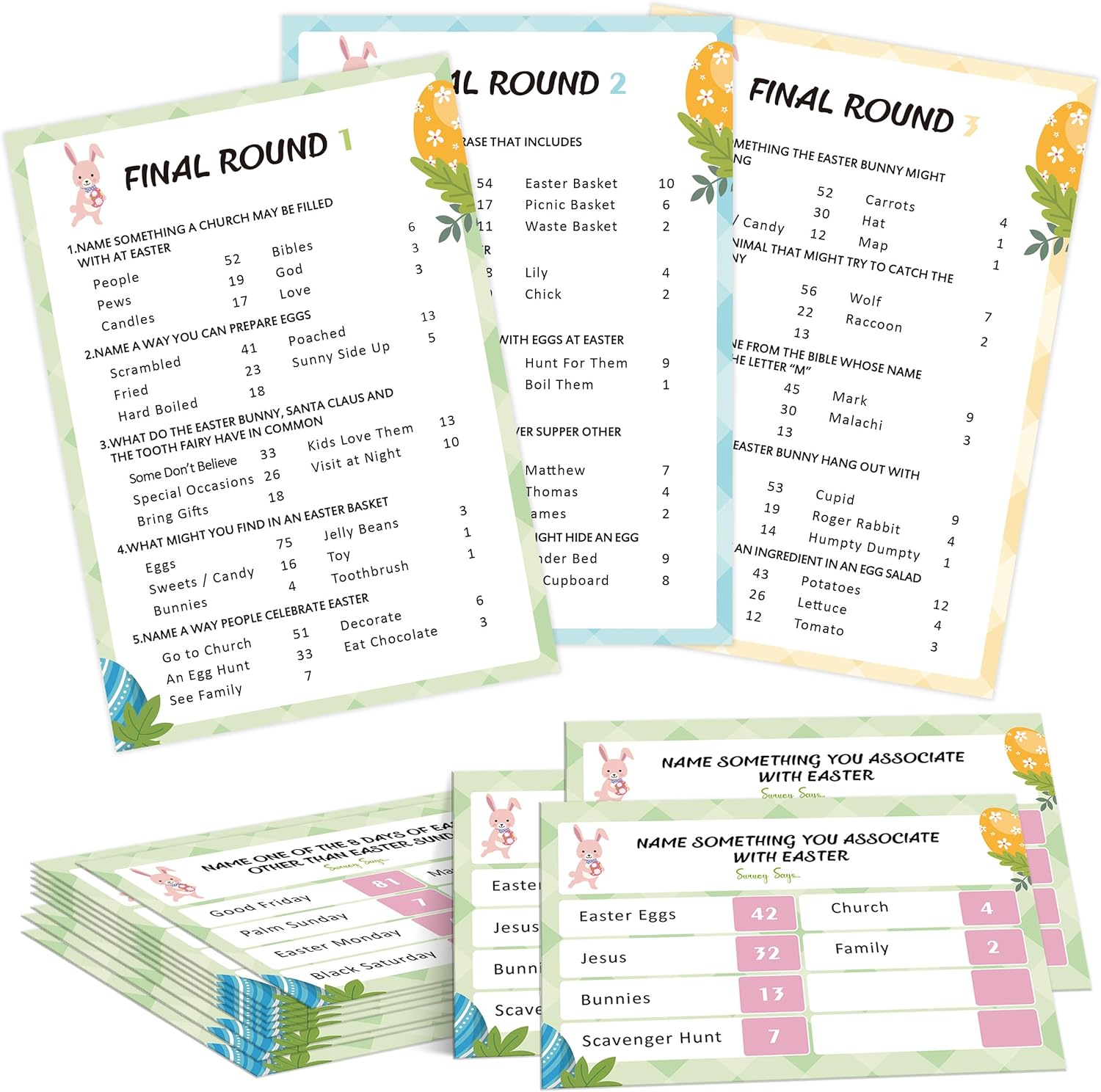 Amazon.com: Qoqxjodd Easter Party Game, Easter Friendly Feud, Family ...