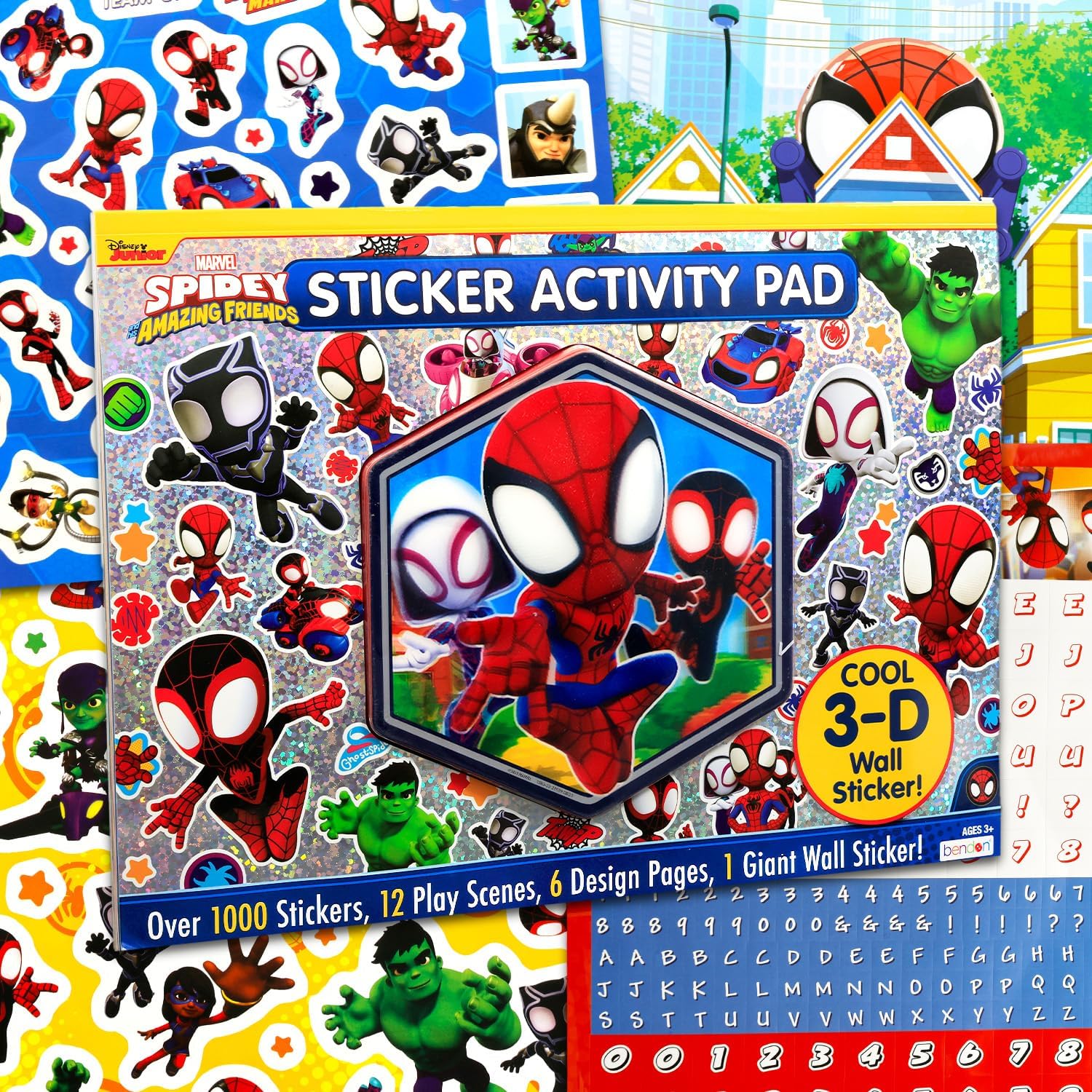 Amazon.com: Spiderman Stickers Ultimate Activity Pad for Kids - Marvel ...