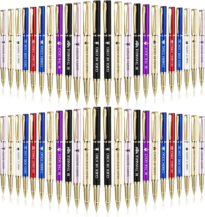 Amazon.com : Fuutreo Bible Verse Pen Christian Pen Church Pen Black Ink ...