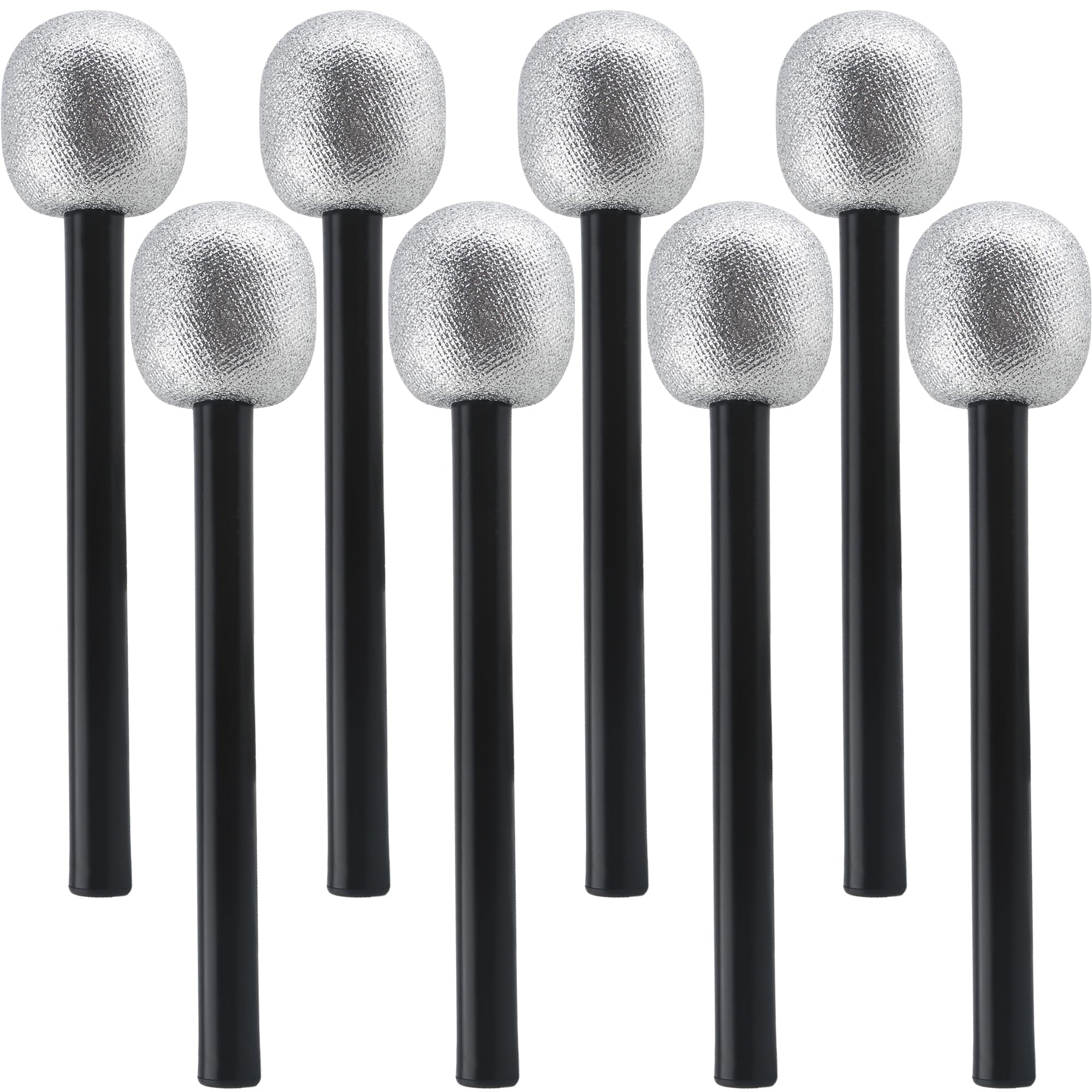 Snapklik.com : Haconba 8 Pack Microphone Toy Fake Plastic Glitter Stage ...