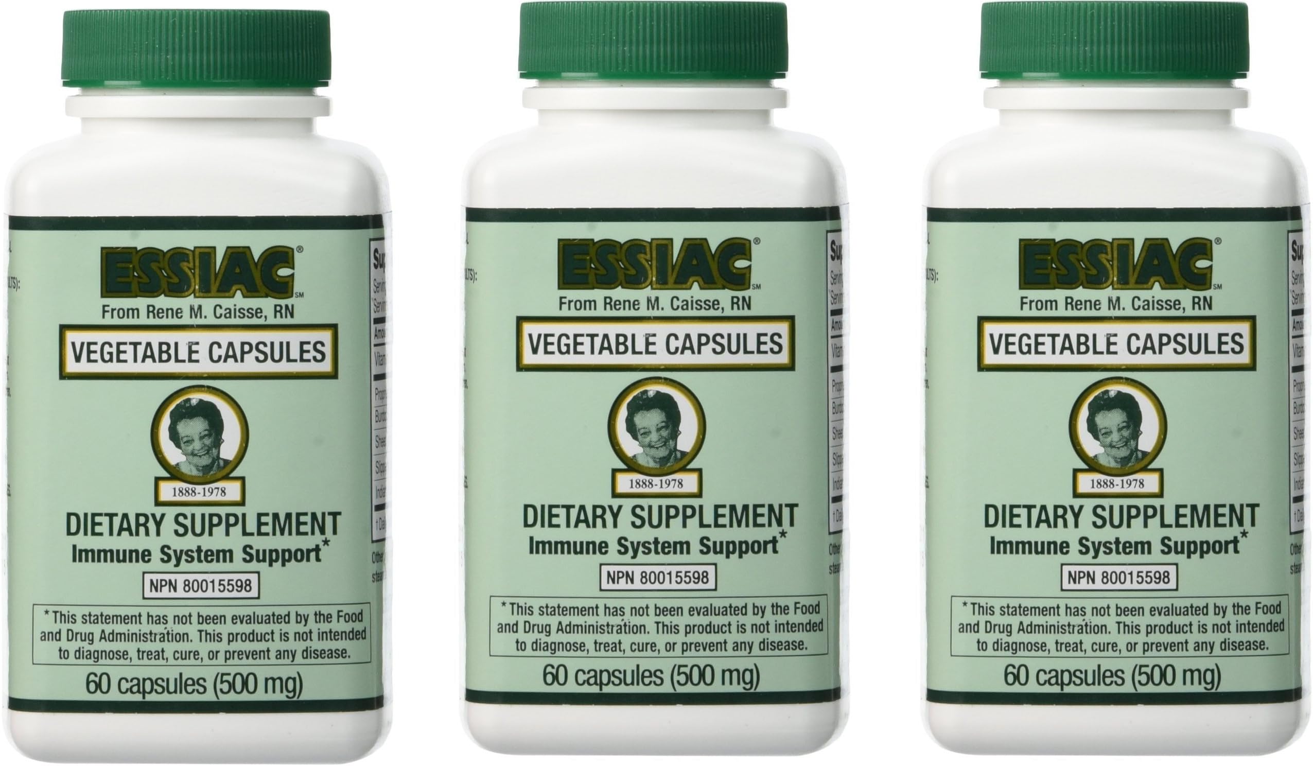 Amazon.com: ESSIAC Tea All-Natural Herbal Extract Capsules – 60 ...