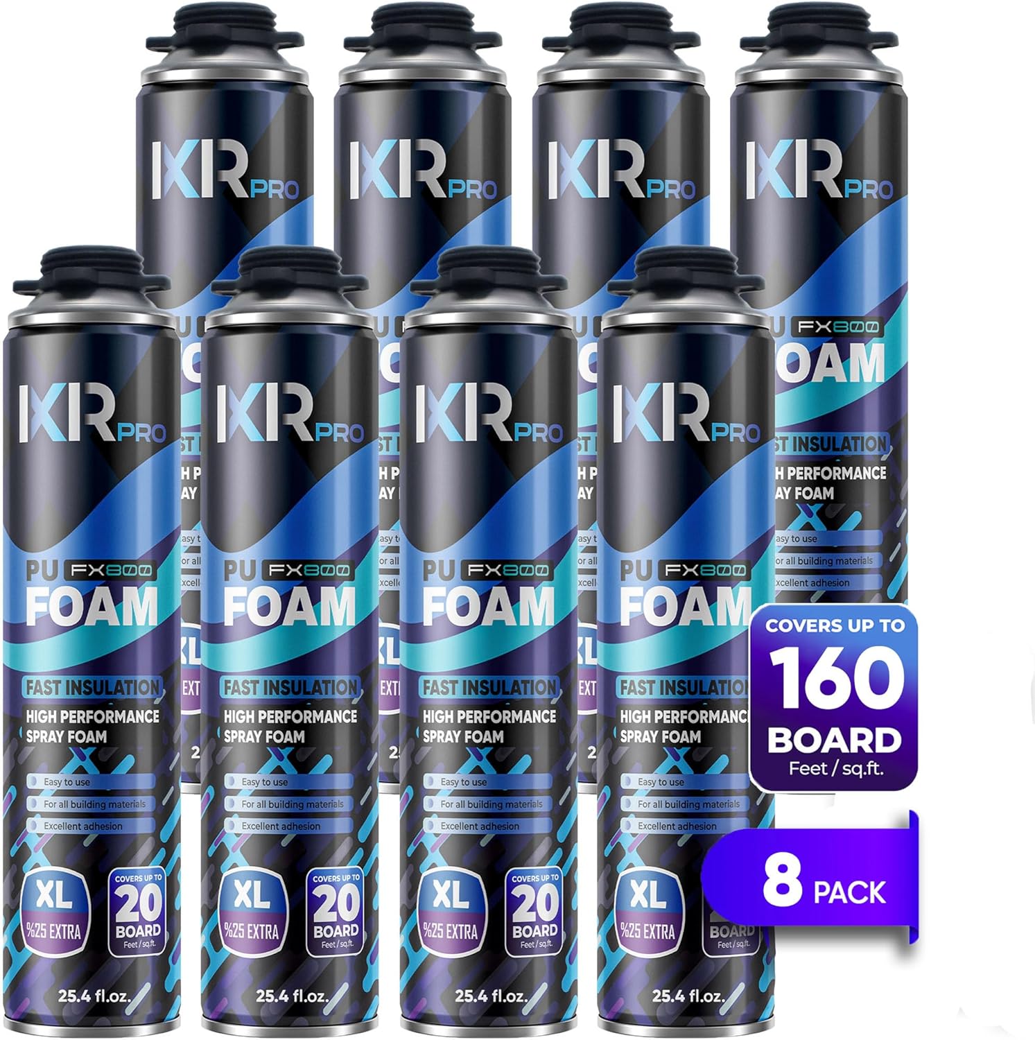 Amazon.com: Spray Foam Insulation Can (8 x 25.4 fl.oz./750 ml ...