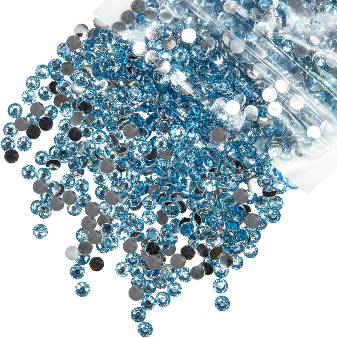 Amazon.com: qiipii 5300PCS 3mm Crystal Light Blue Resin Rhinestones for ...