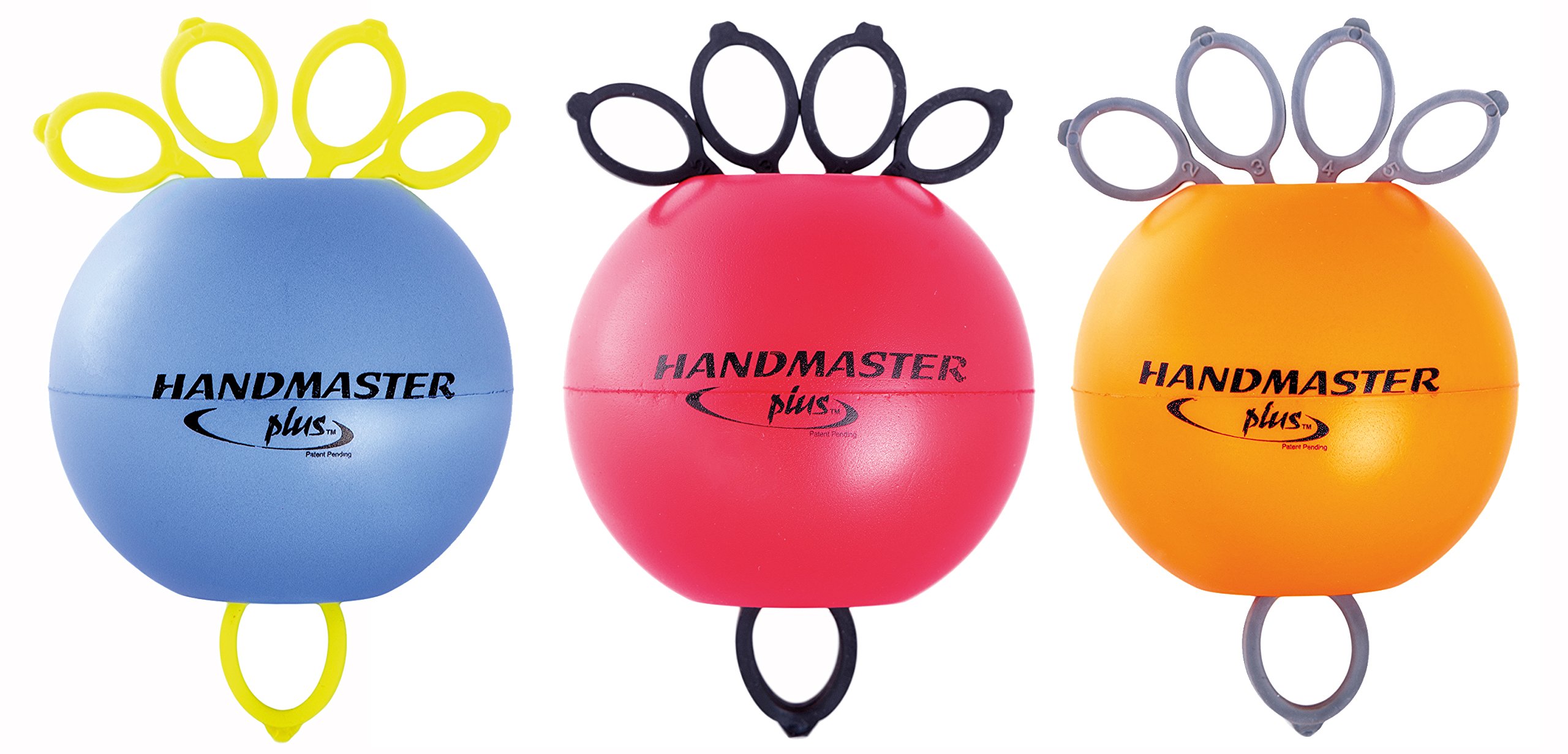 Handmaster Plus Hand Exerciser Set Finger Exerciser Forearm Trainer 3 ...