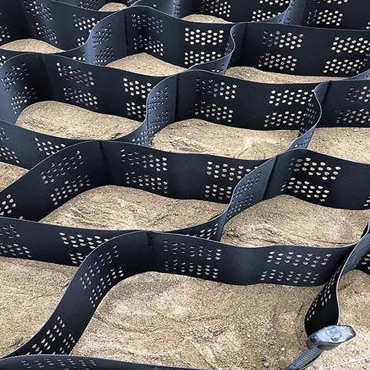 Geogrid 2 Inch High Ground Gravel Grid, Polyethylene Geo Cell Grid ...