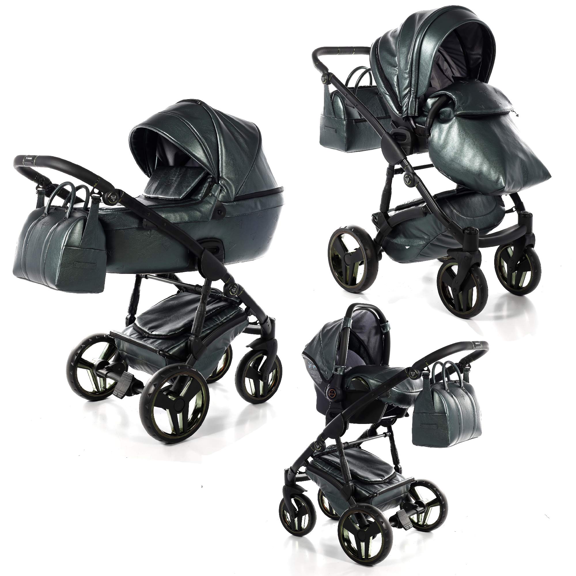Buy Junama Stroller Isofix 2in1 3in1 Termo by Lux4Kids Night Black 05 ...