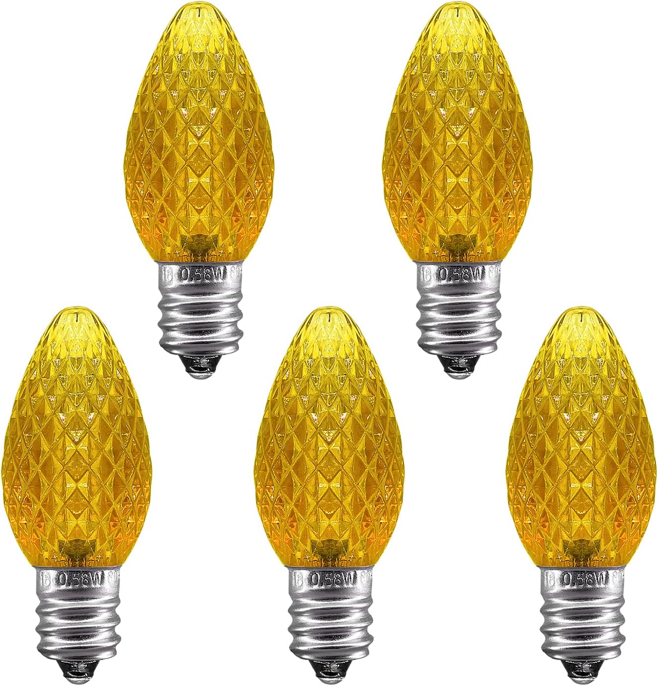 yongzhenlite UL Listed Box of 25 C7 Led Replacement Bulbs,2 SMD LEDs in ...