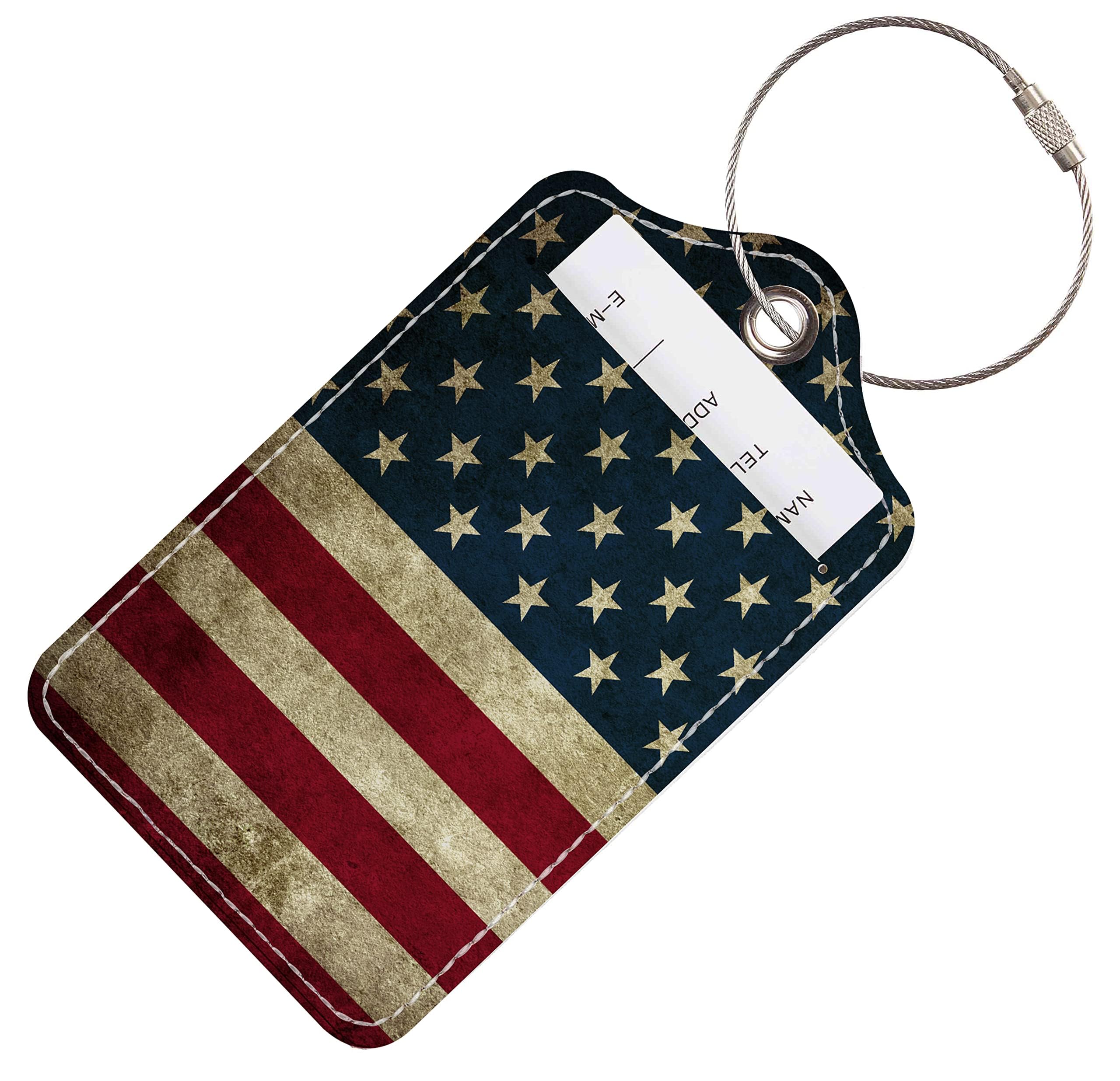 Snapklik.com : Luggage Tags For Suitcases, 2 Pack Cute PU Leather ...