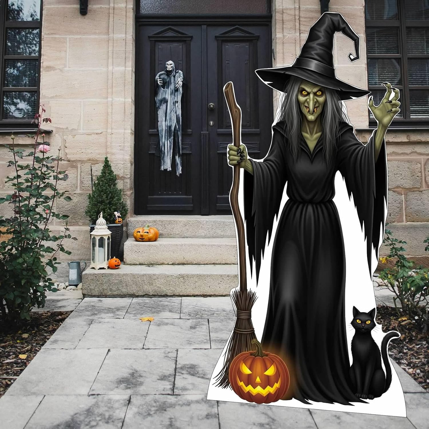 Amazon.com: Halloween Witch Life-Size Cardboard Cutout – 6ft Standee ...