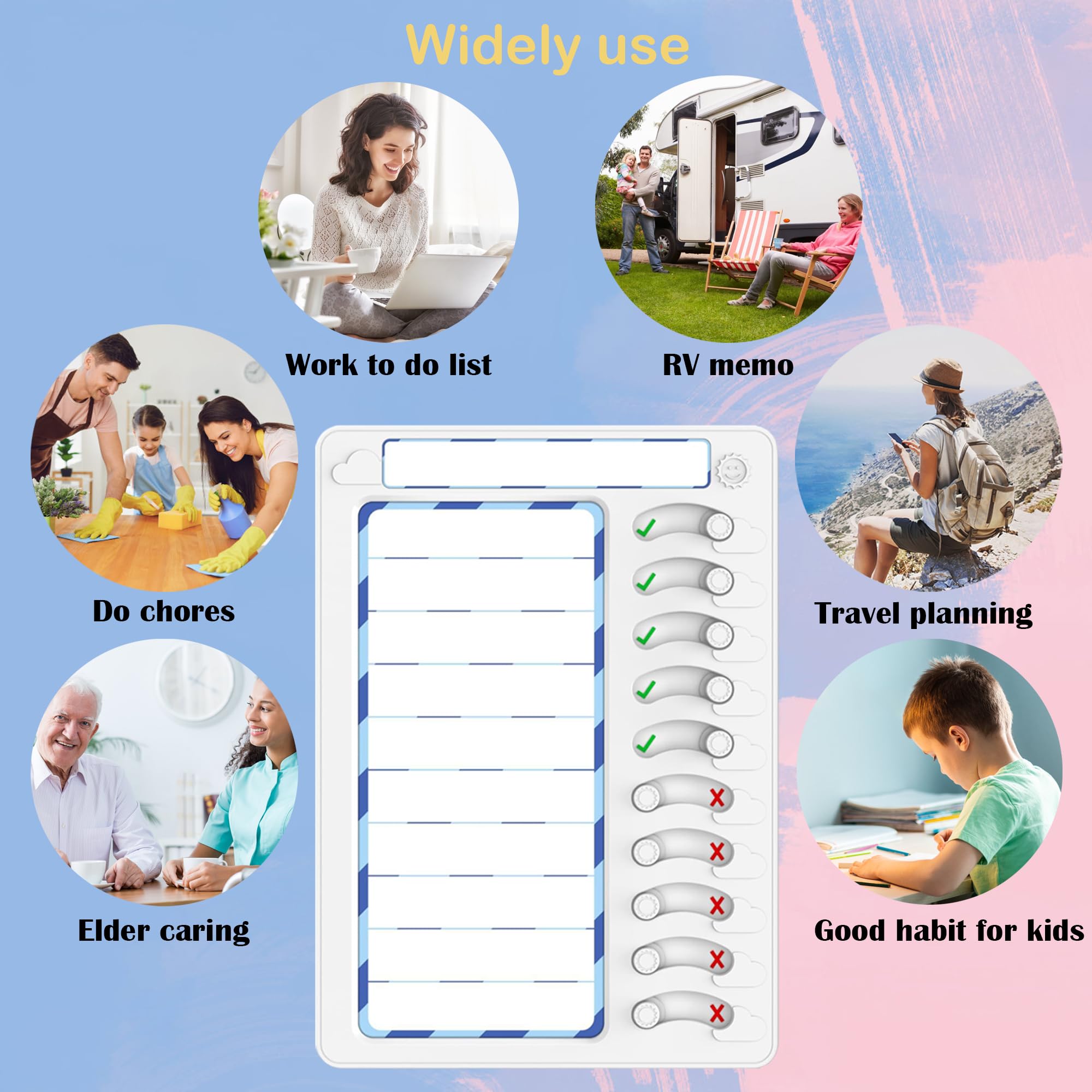 Snapklik.com : Whiteboard Chore Chart, Checklist Board, Reusable to-Do ...