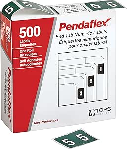 Pendaflex Numeric Colour-Coded Labels : Amazon.ca: Office Products