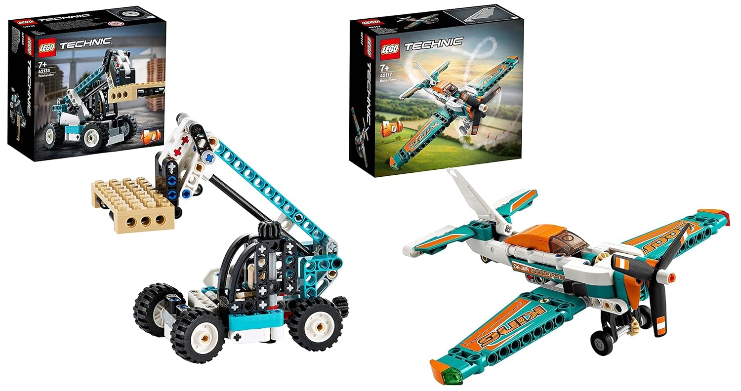 LEGO Technic Telehandler 42133 Model+42117 Technic Race Plane Toy to ...