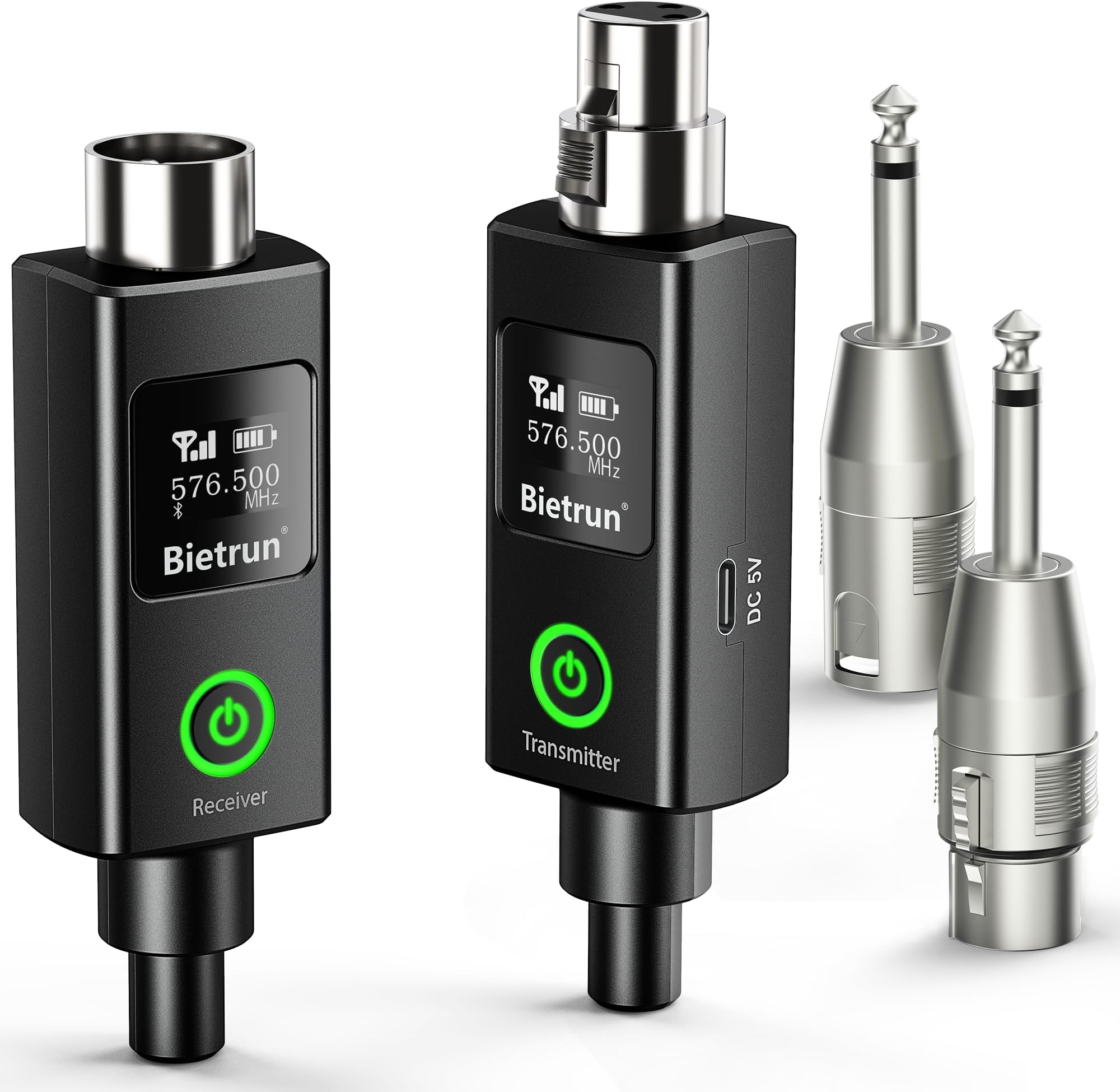 Amazon.com: Bietrun Wireless XLR Transmitter Receiver with 48V Phantom ...