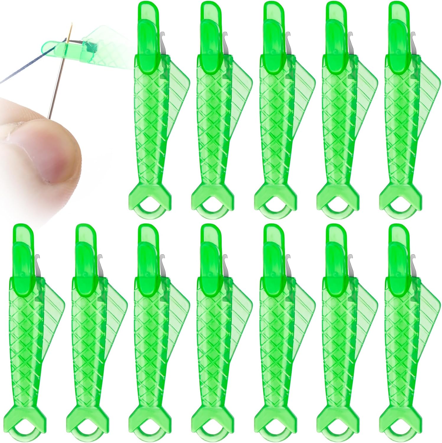 Amazon.com: Alpinleux 12 Pcs Fish Type Sewing Machine Needle Threader ...