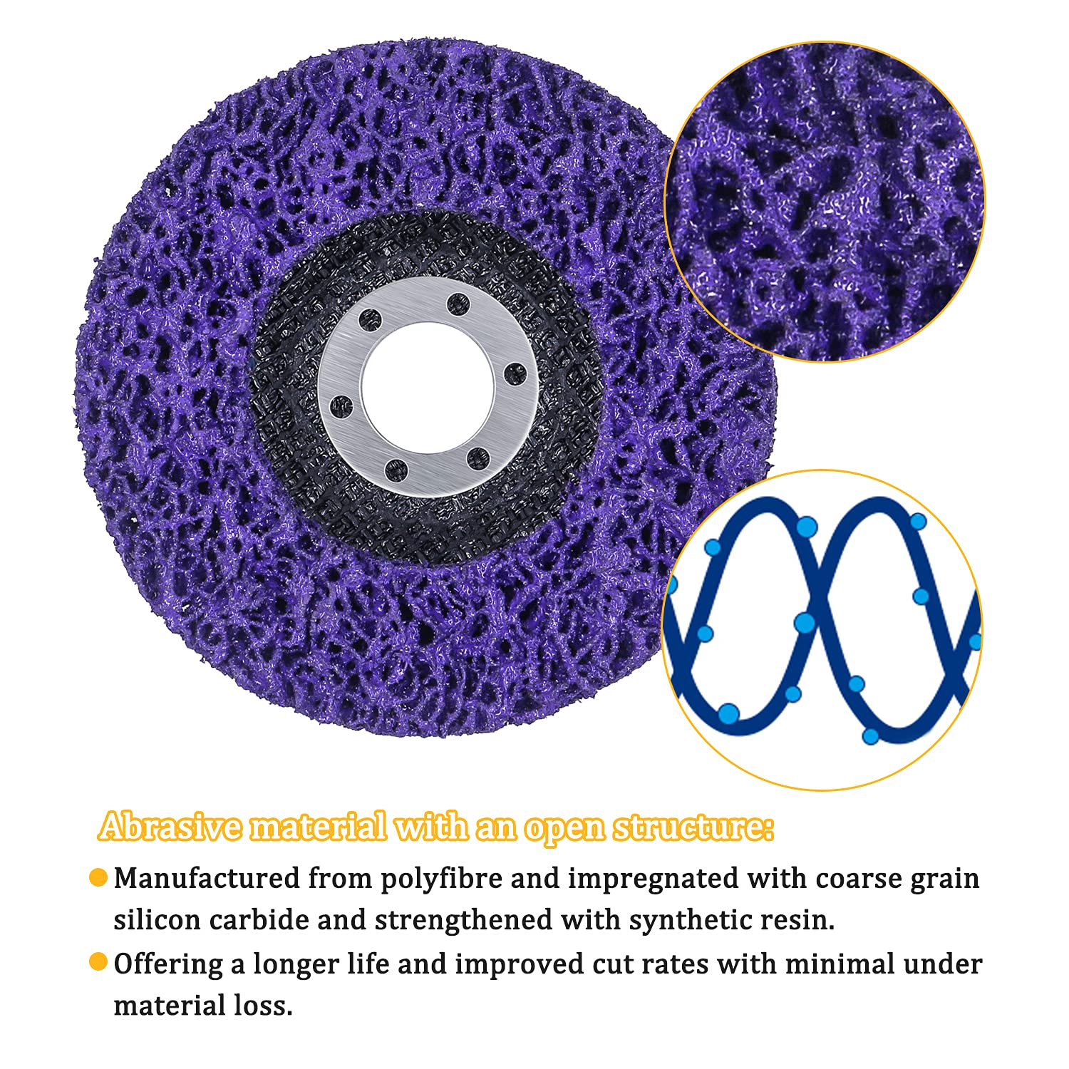 Snapklik.com : 12 Pack 4-1/2" X 7/8" Strip Discs Stripping Wheel Fit ...