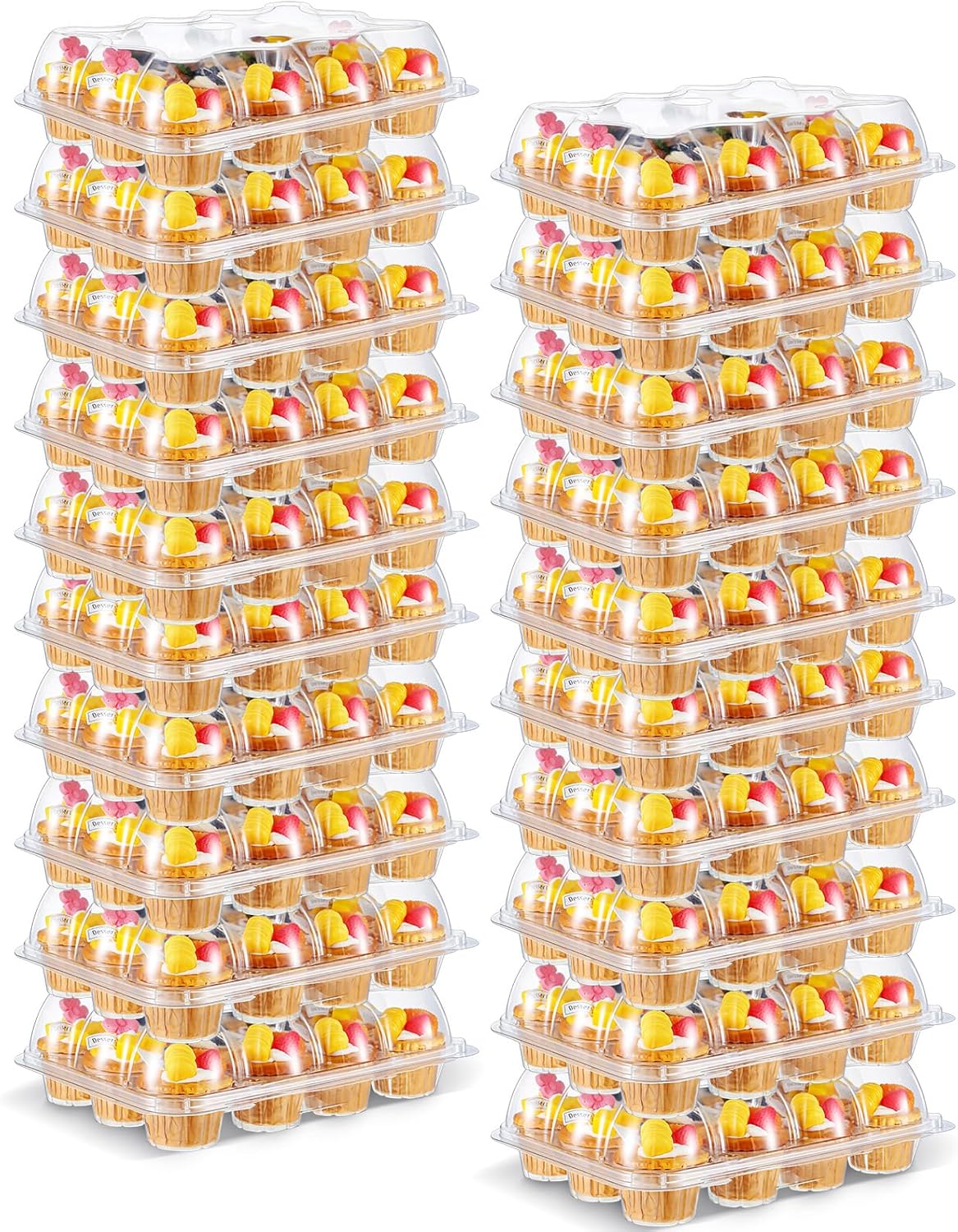 Amazon.com: SEEWEY 50 Pack Cupcake Carrier for 12 Cupcakes Dozen ...