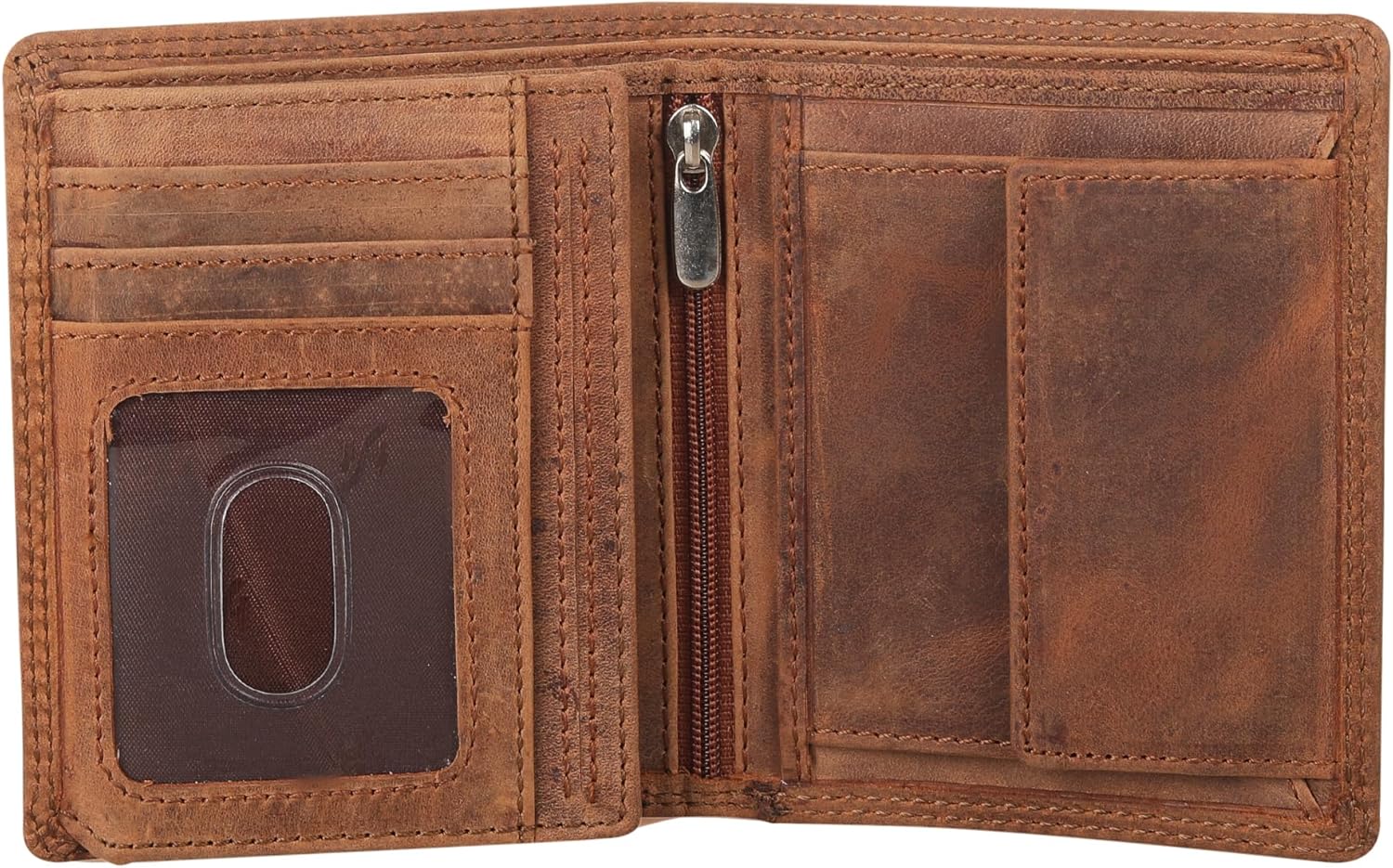 STARHIDE Wallets Mens RFID Blocking Real Distrssed Hunter Leather Gents ...