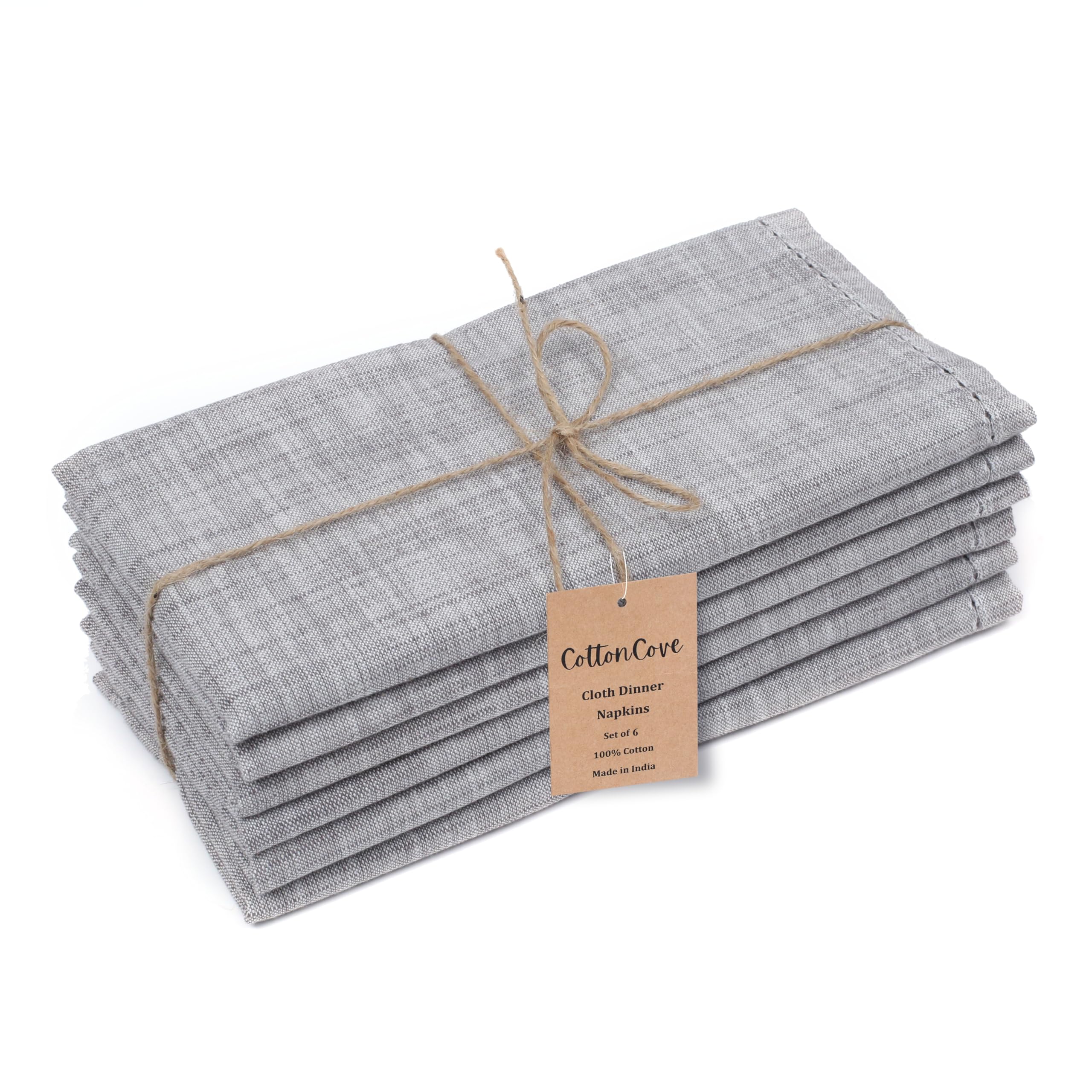 Amazon.com: CottonCove Cloth Dinner Napkins 100% Cotton Set of 6 - Soft ...