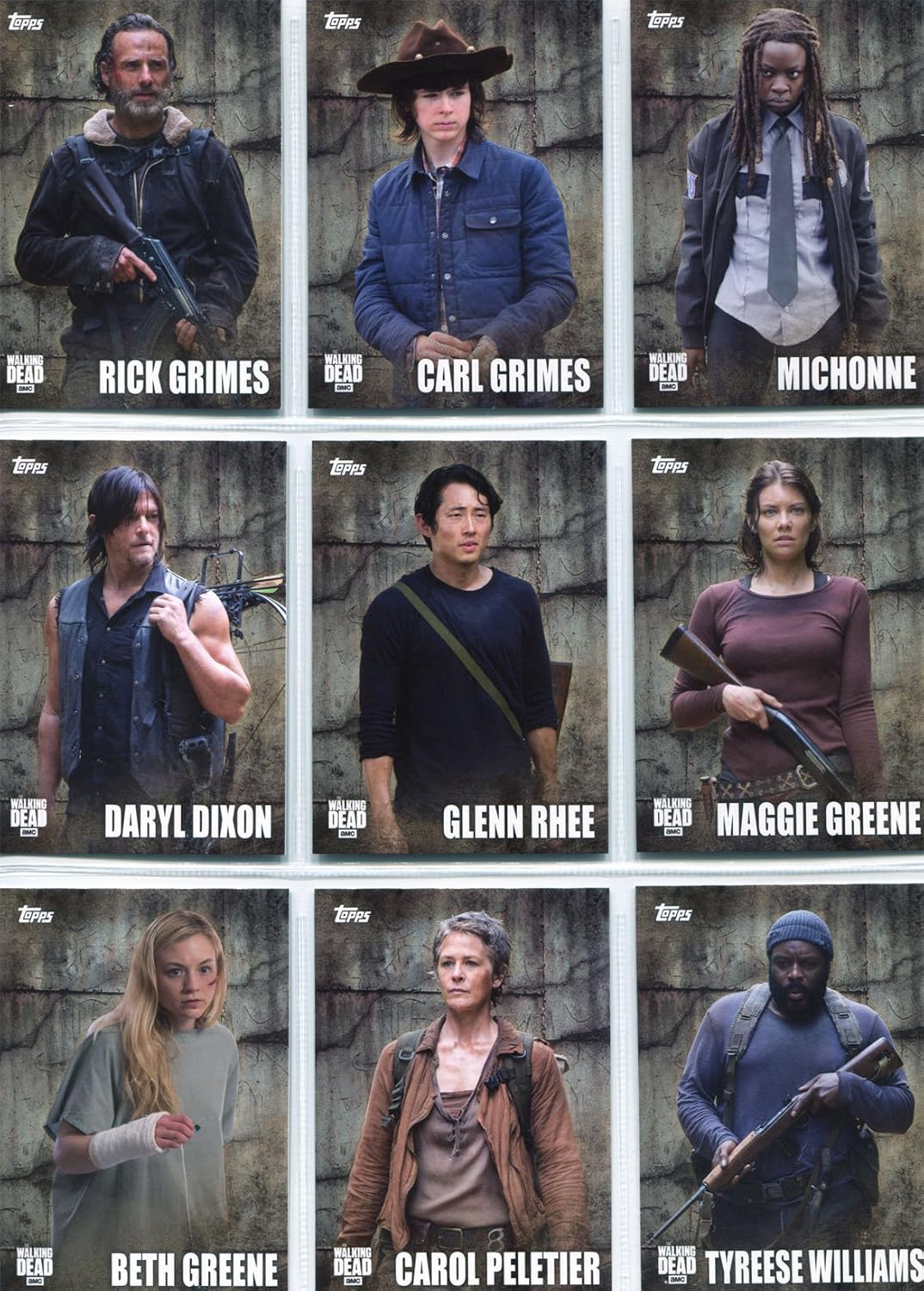 Walking Dead Season 5 Character Profile Complete 18 Chase Card Set C-1 ...