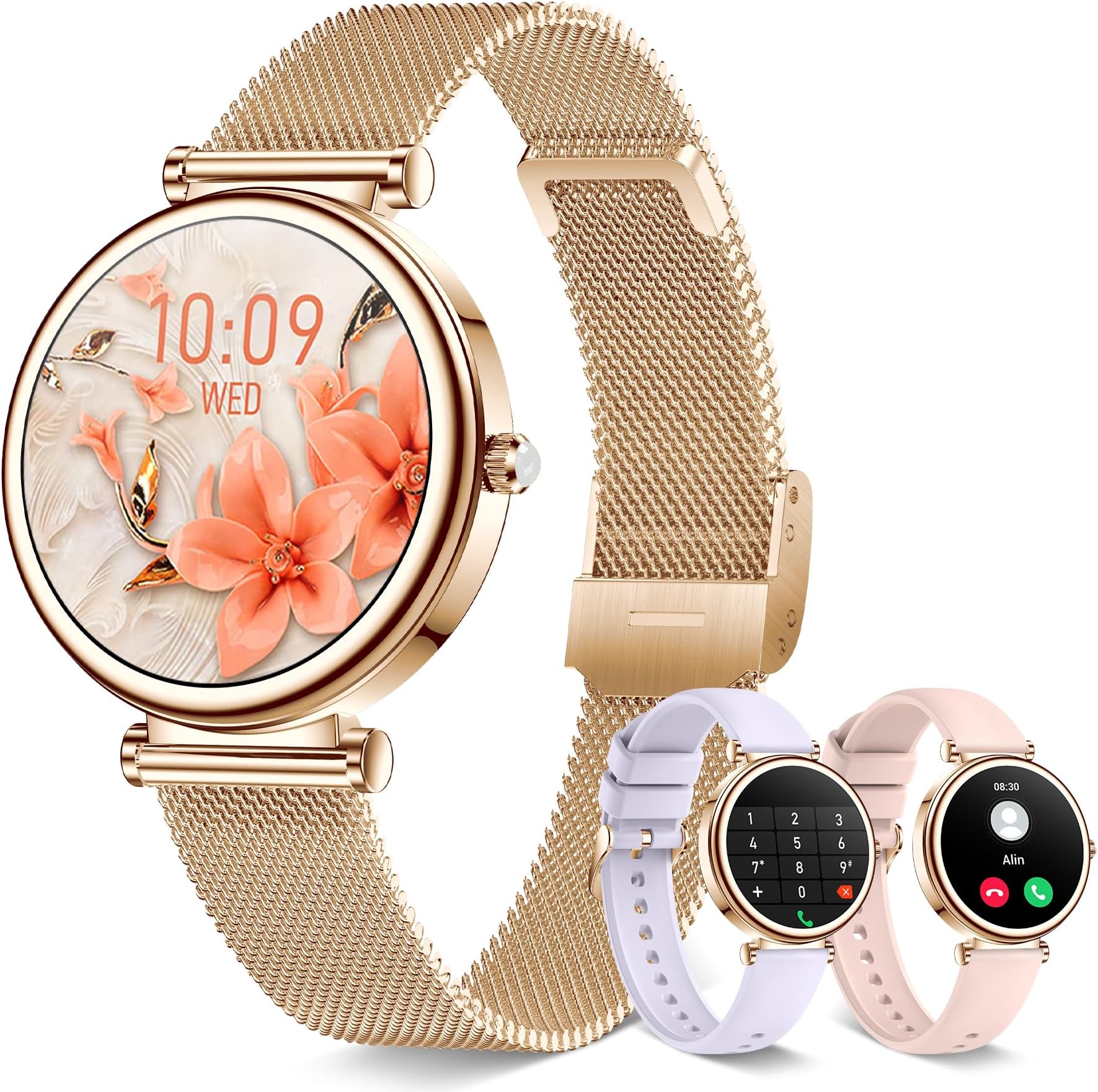 Amazon.com: Smart watch for Women (Answer/Make Calls),1.27 Inch Round ...