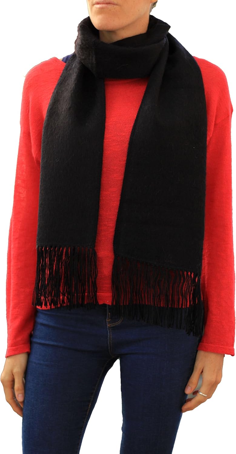 TINKUY PERU - Peruvian Alpaca Wool - Unisex Woven Fringes Brushed Scarf ...