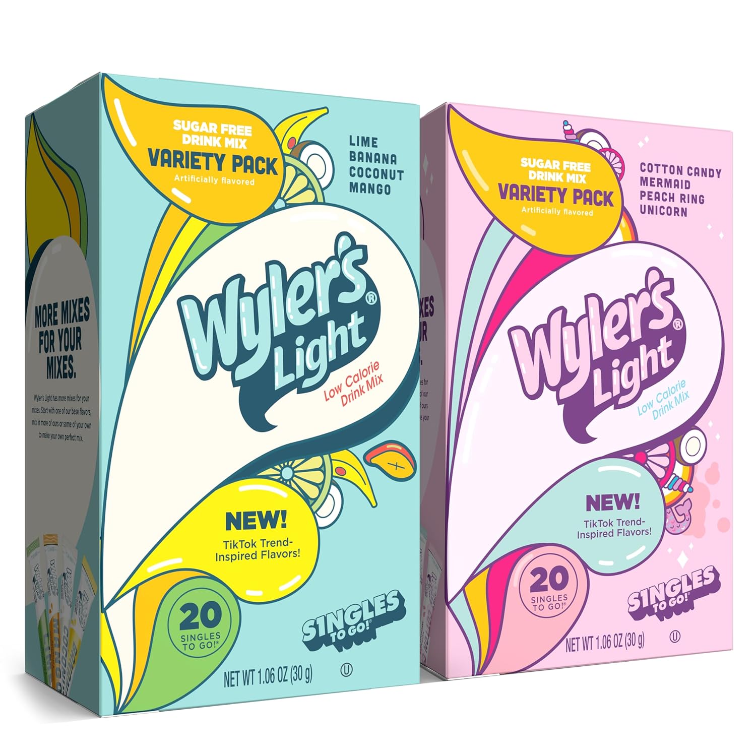 Amazon.com : Wyler's Light Singles to Go Powder Packets, Water Drink ...