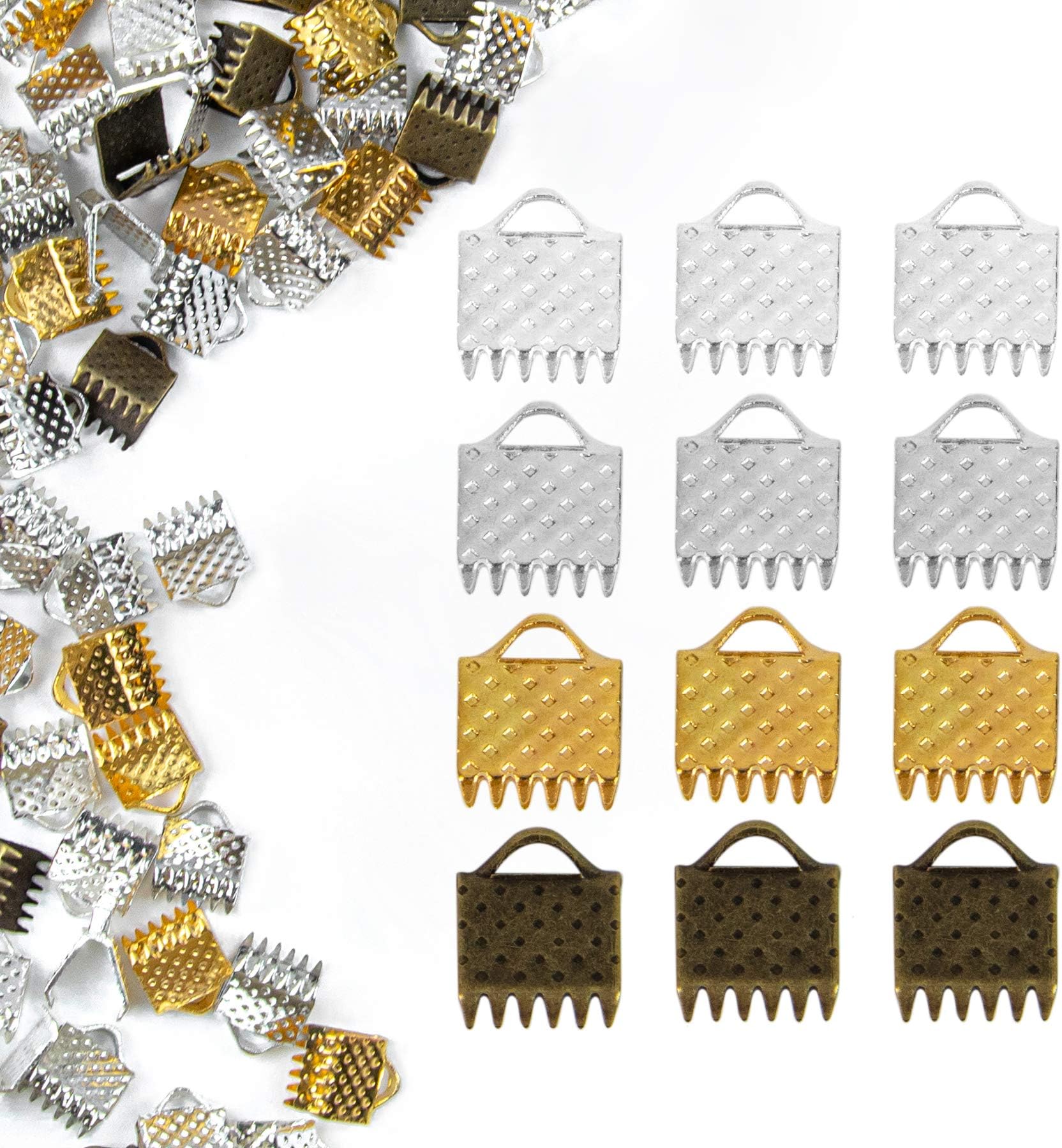 Amazon.com: Tanstic 701Pcs Ribbon Ends with Pliers Set 5 Size 5 Color ...