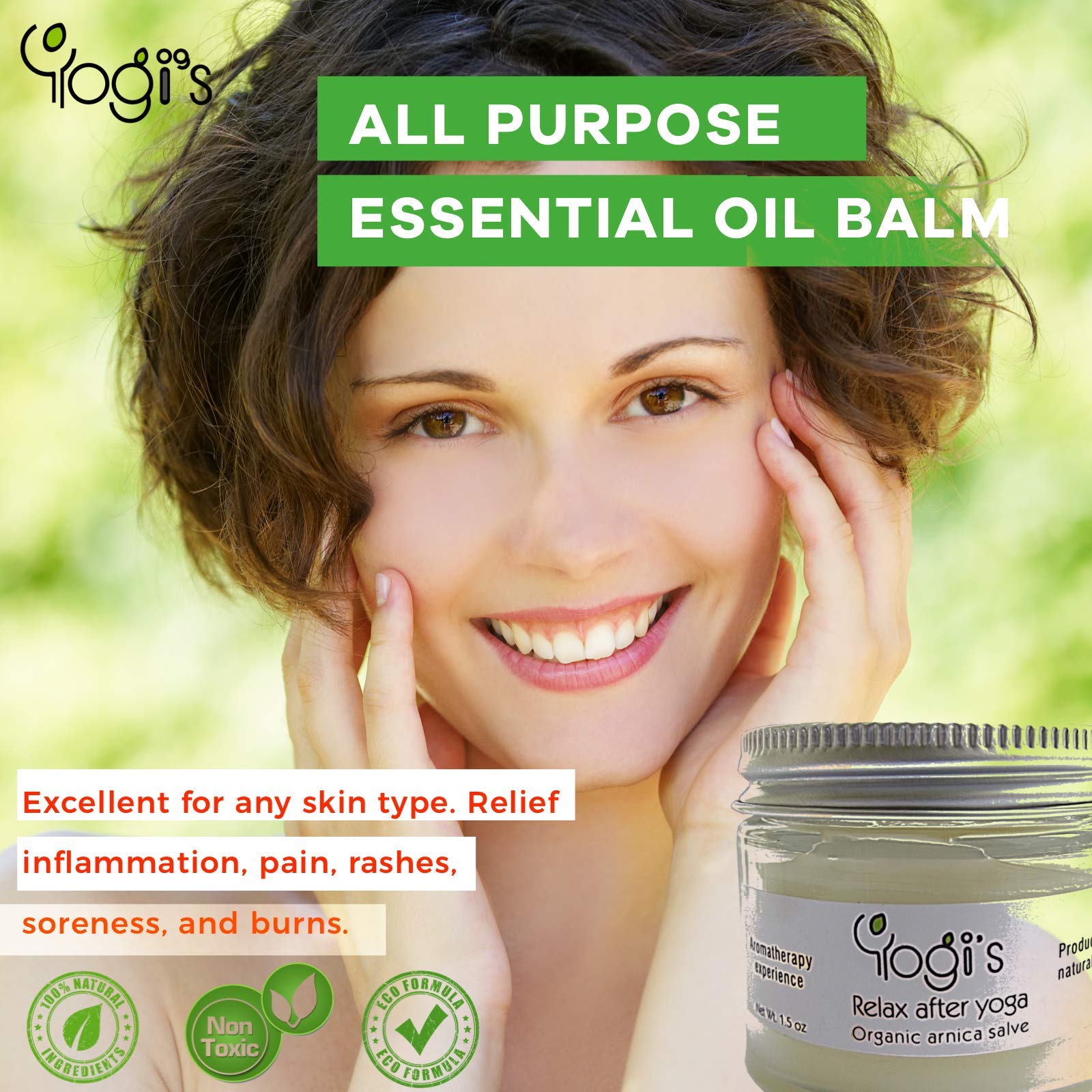 Yogi's essential yoga balm -arnica montana-eucalyptus and peppermint ...