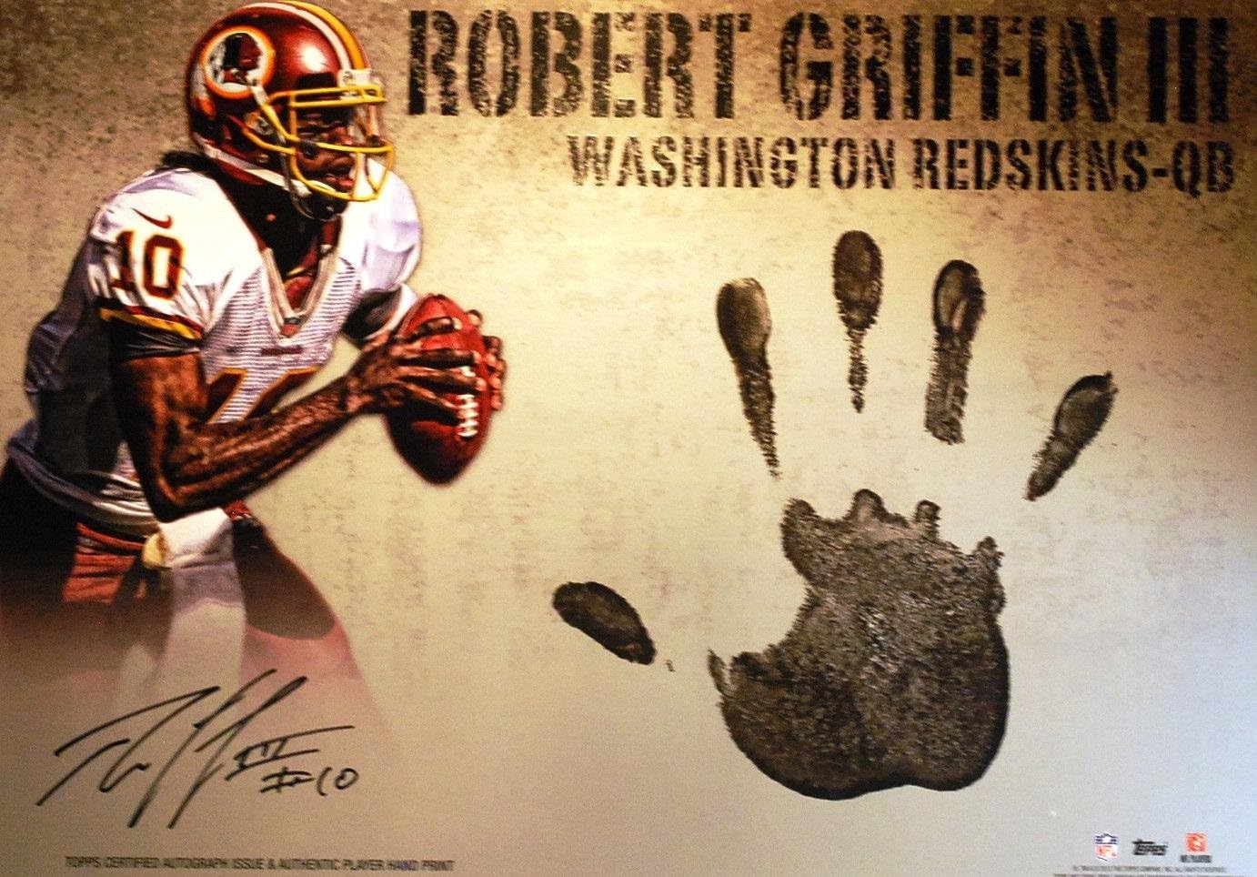 Robert Griffin iii RG3 2012 TOPPS TRIPLE THREADS AUTO HAND STAMP Rookie ...
