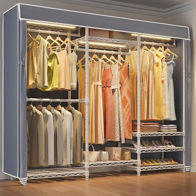 Amazon.com: VIPEK V5LC Garment Rack Heavy Duty Covered Clothes Rack ...