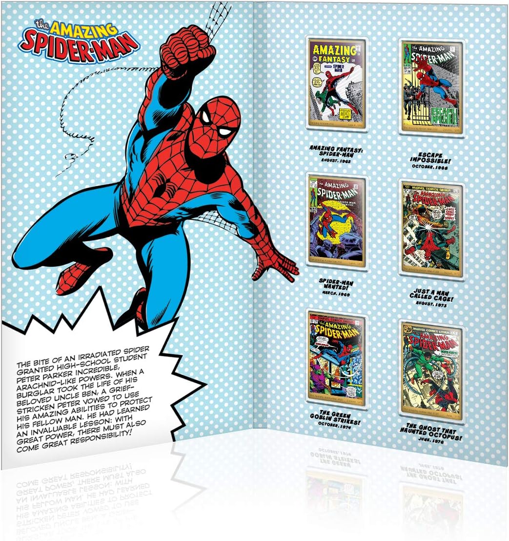 Amazon.com: 6 Medals 24K Plated Comic Book Covers Ingot Collection ...