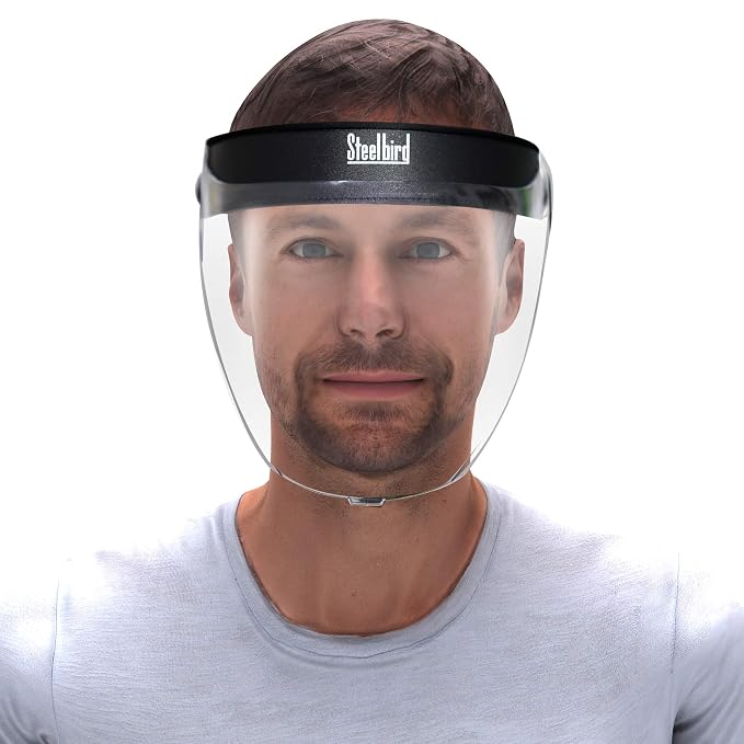 Steelbird Polycarbonate Reuseable YS-20 Helmet Visor Static Face Shield ...