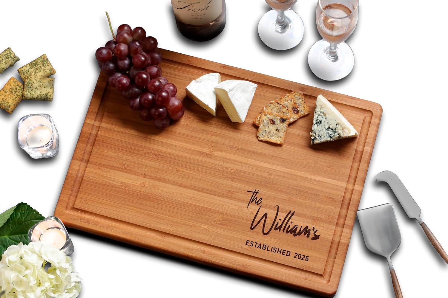 Amazon.com: Personalized Cutting Boards for Christmas, Custom Engraved ...