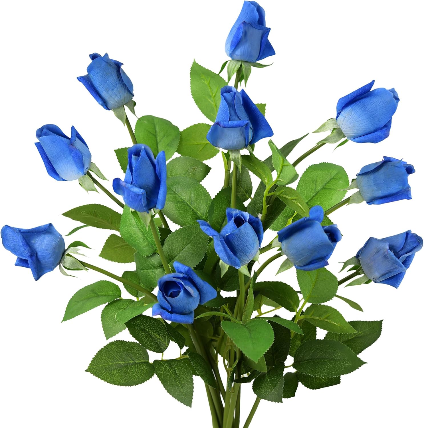 Amazon.com: FiveSeasonStuff French Blue Long Stem 21'' Roses Real Touch ...