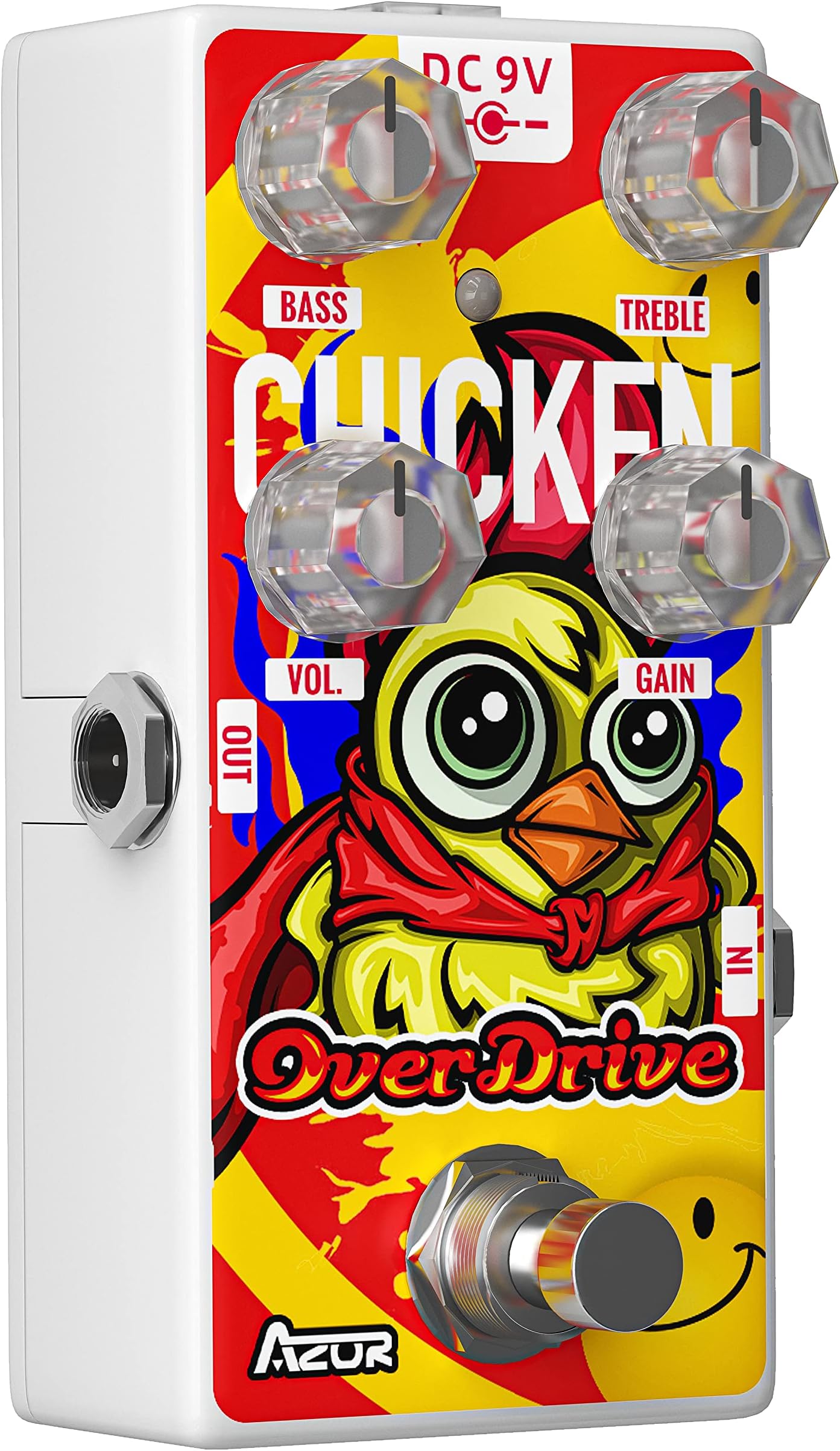 Amazon.com: AZOR Overdrive Guitar Pedal, Chicken Mini Overdrive Analog ...