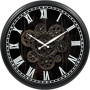 Amazon.com: 15 Inch Gear Clock With Real Moving Gears - Steampunk ...