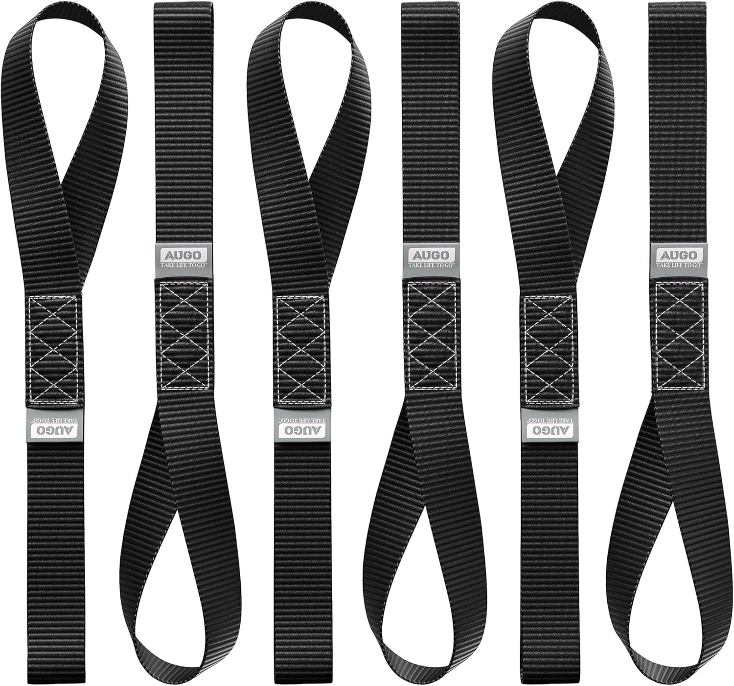 Amazon.com: AUGO Heavy Duty Soft Loops –Pack of 6-1.5” x 17” Tie Down ...