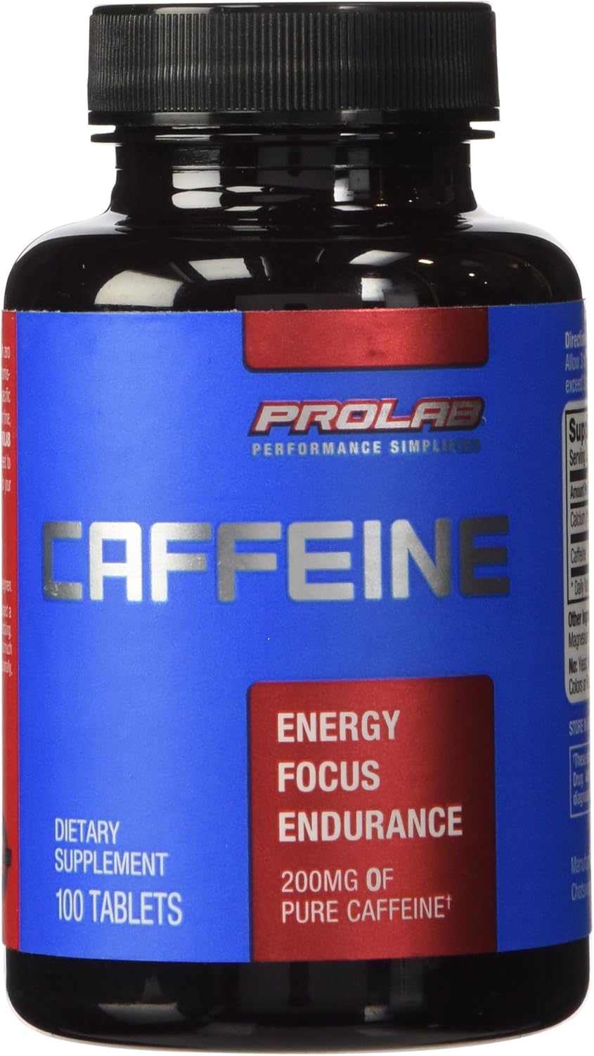 Amazon.com: ProLab Caffeine Maximum Potency 200mg, 100-Tablets (3 Pack ...