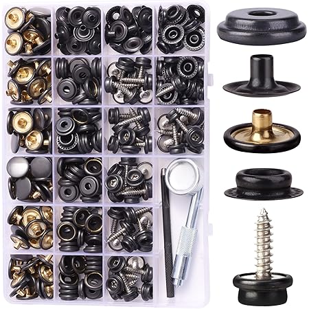 Amazon.com: Heavy Duty Snap Fastener Tool kit, Punching Function, Snap ...
