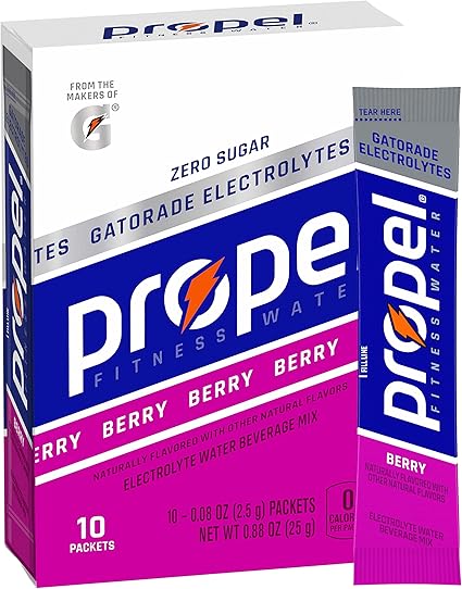 Propel Powder Packets. With Electrolytes, Vitamins and No Sugar, 10 ...