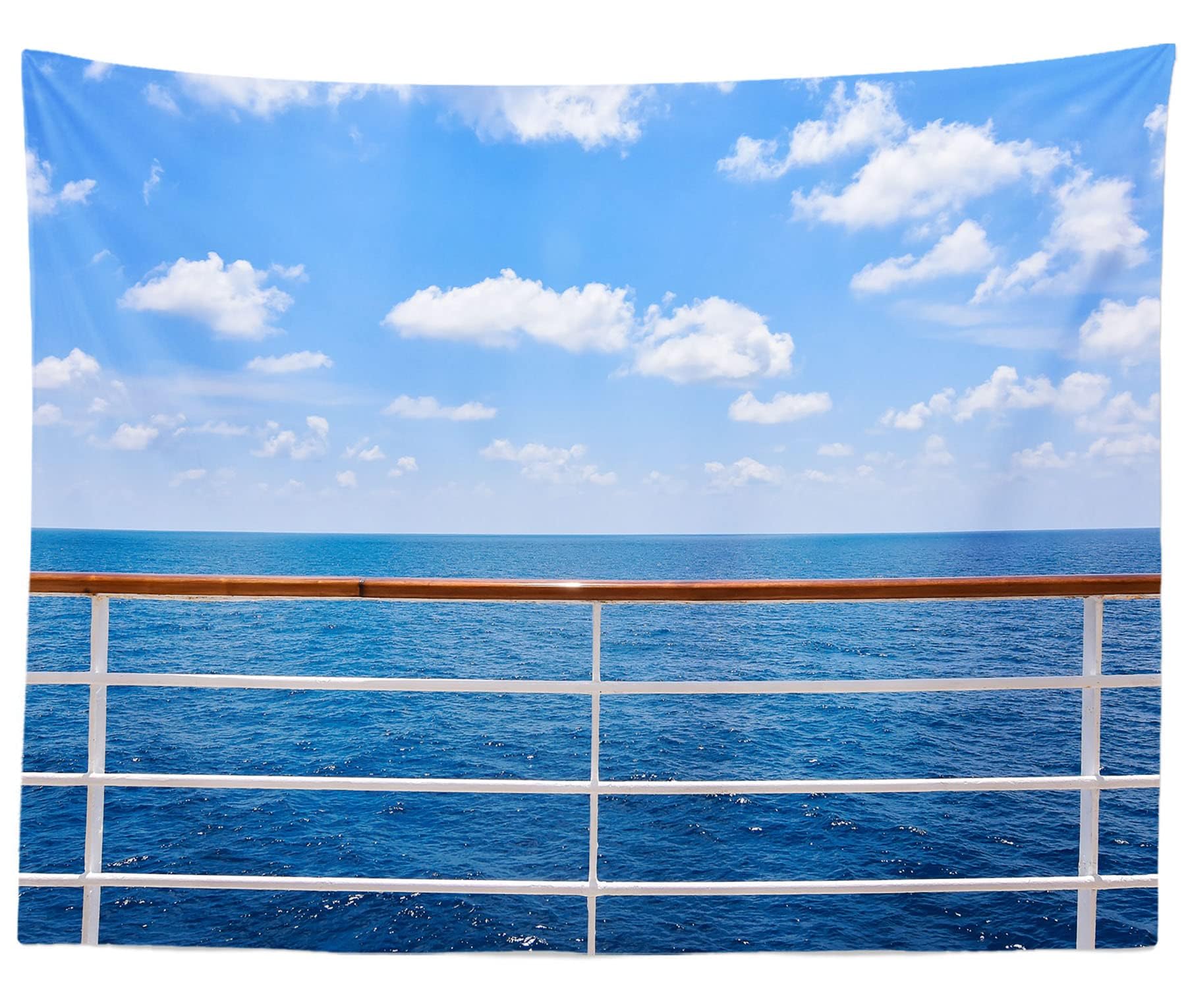 CORFOTO 9x6ft Ocean Cruise Ship Backdrop Fabric Blue Sky Travel Ship ...